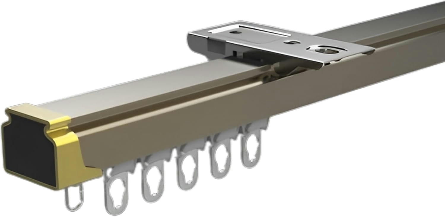 GXCZ Curtain Rods Heavy Duty Curtain Track System Set, 70-600cm/2.2-19 ...