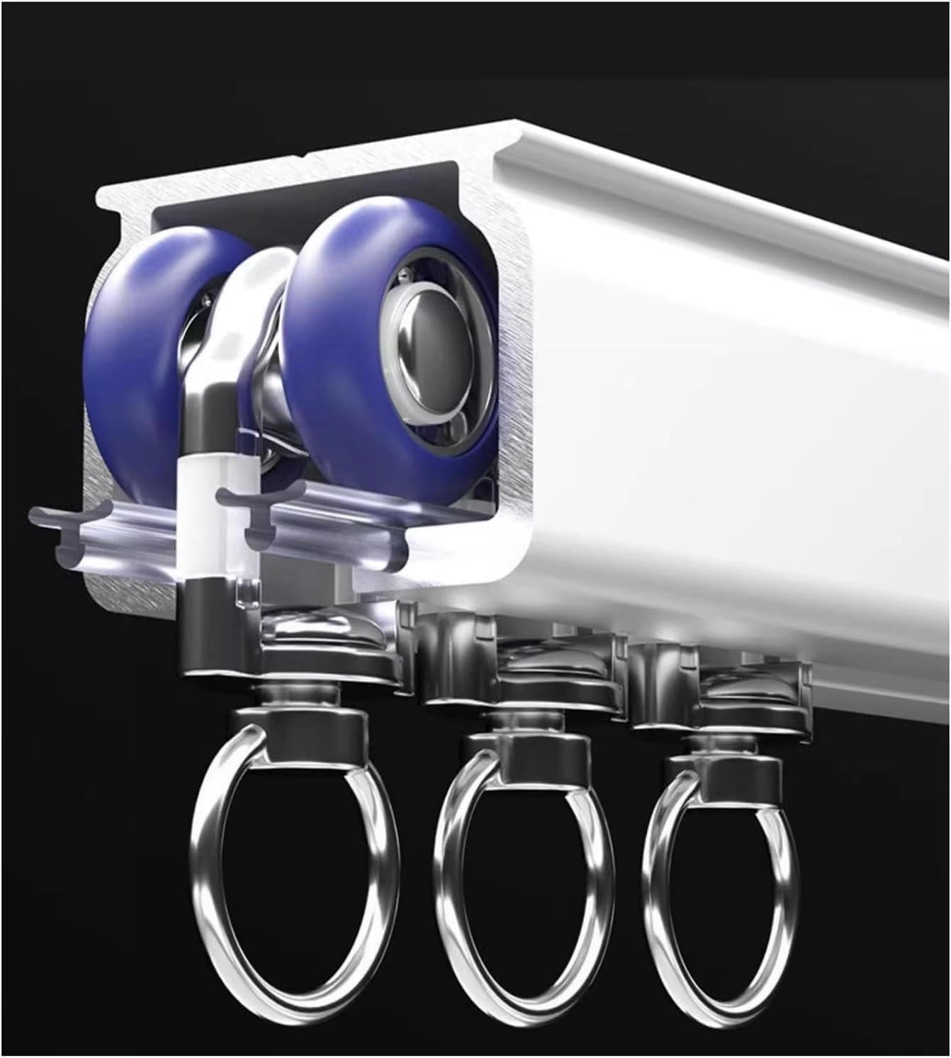 GXCZ Curtain Rods Straight Single Valance Rail 4ft-40ft, Heavy Duty ...