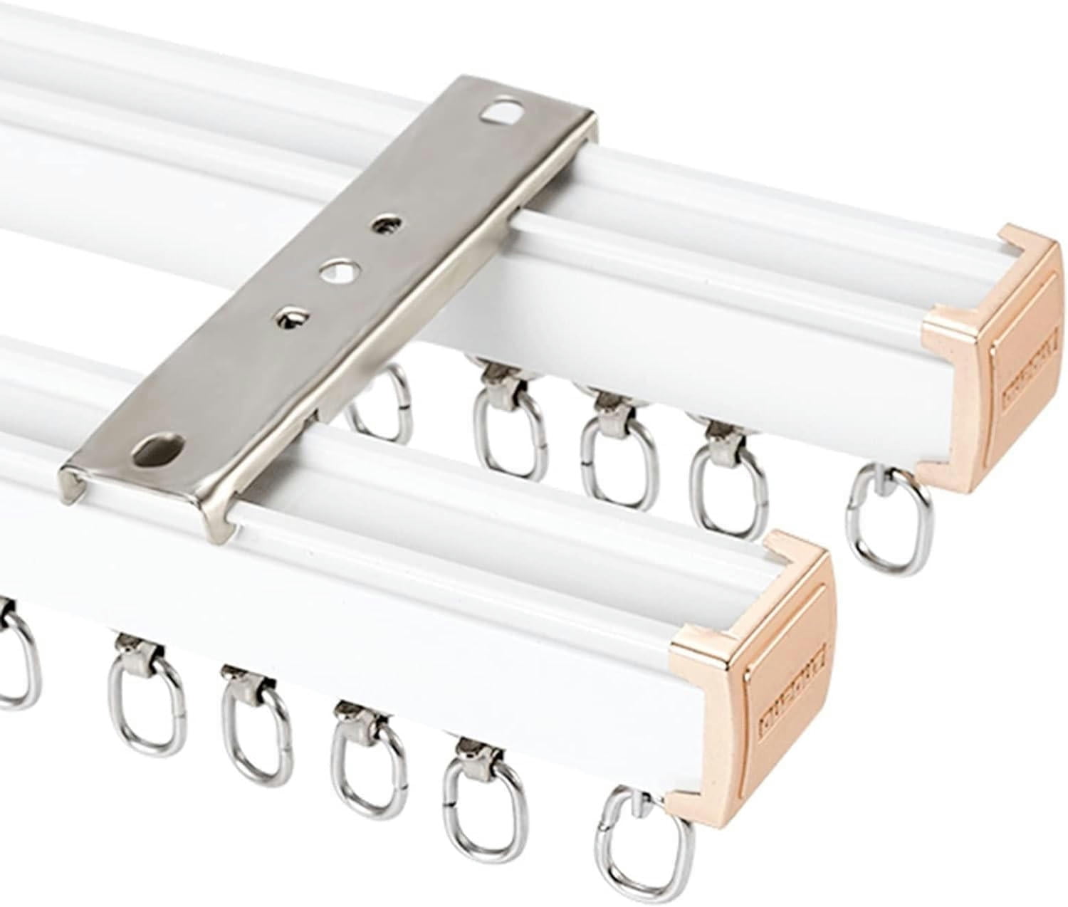 GXCZ Curtain Rods For Windows Curtain Double Track Ceiling Mounted ...