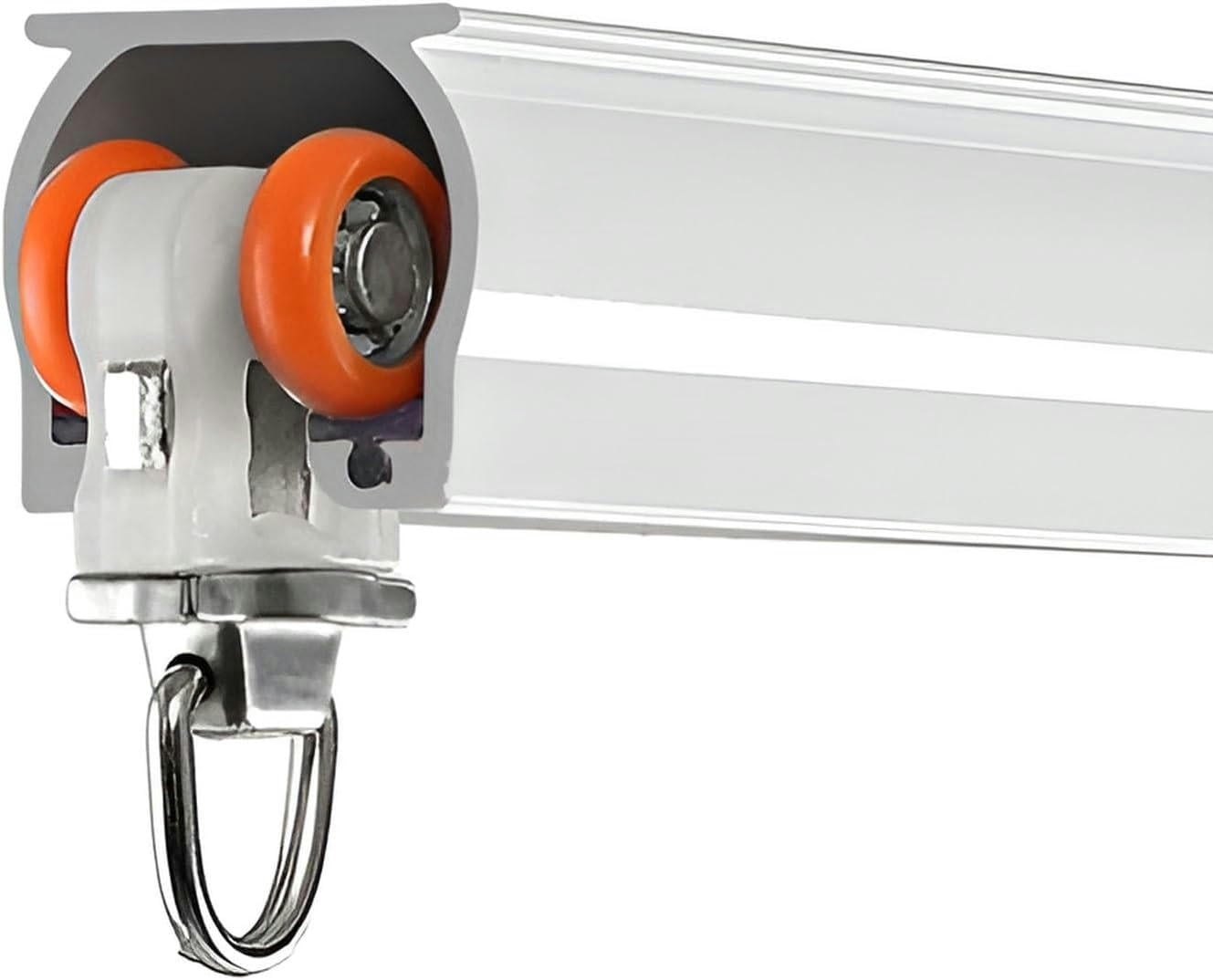 GXCZ Curtain Rods For Windows Curtain Track With Mute Rollers, Room ...