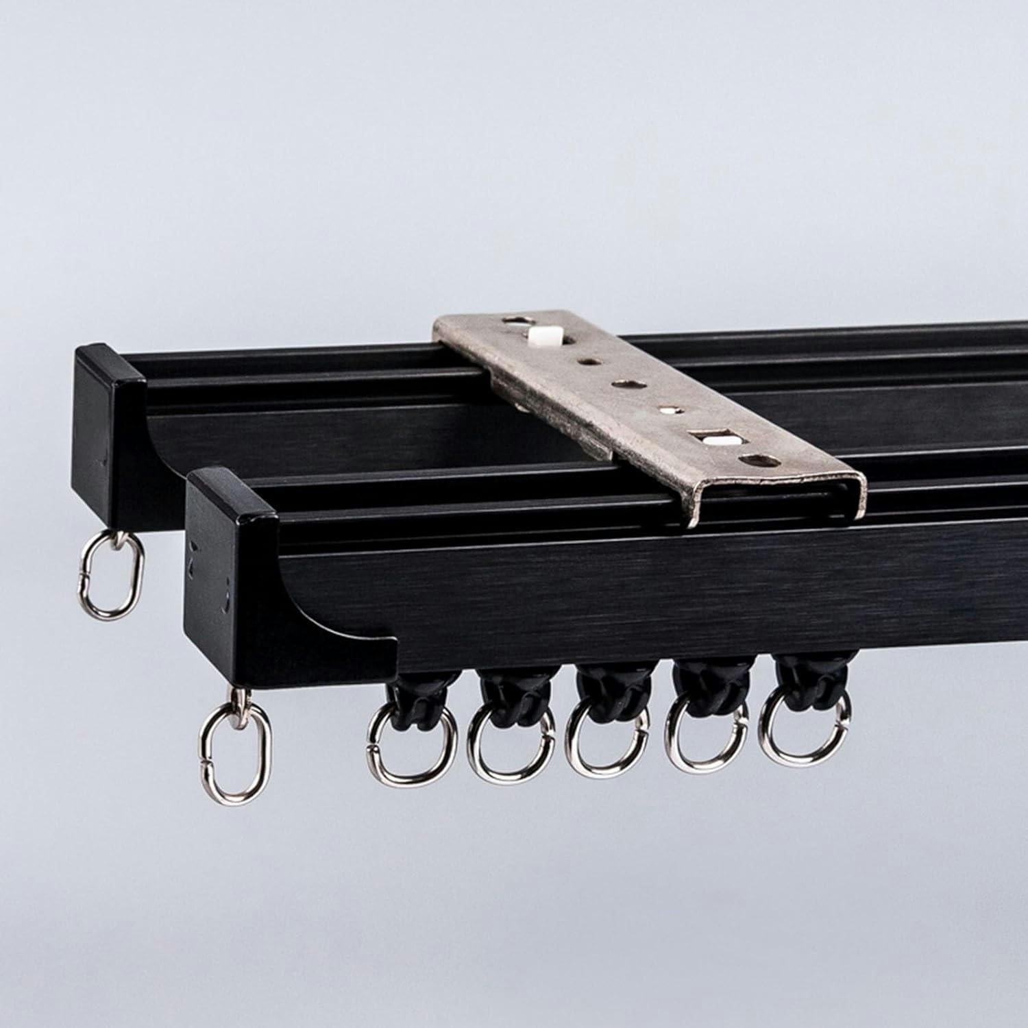 GXCZ Double Curtain Rod For Windows, Aluminum Curtain Track For Ceiling ...