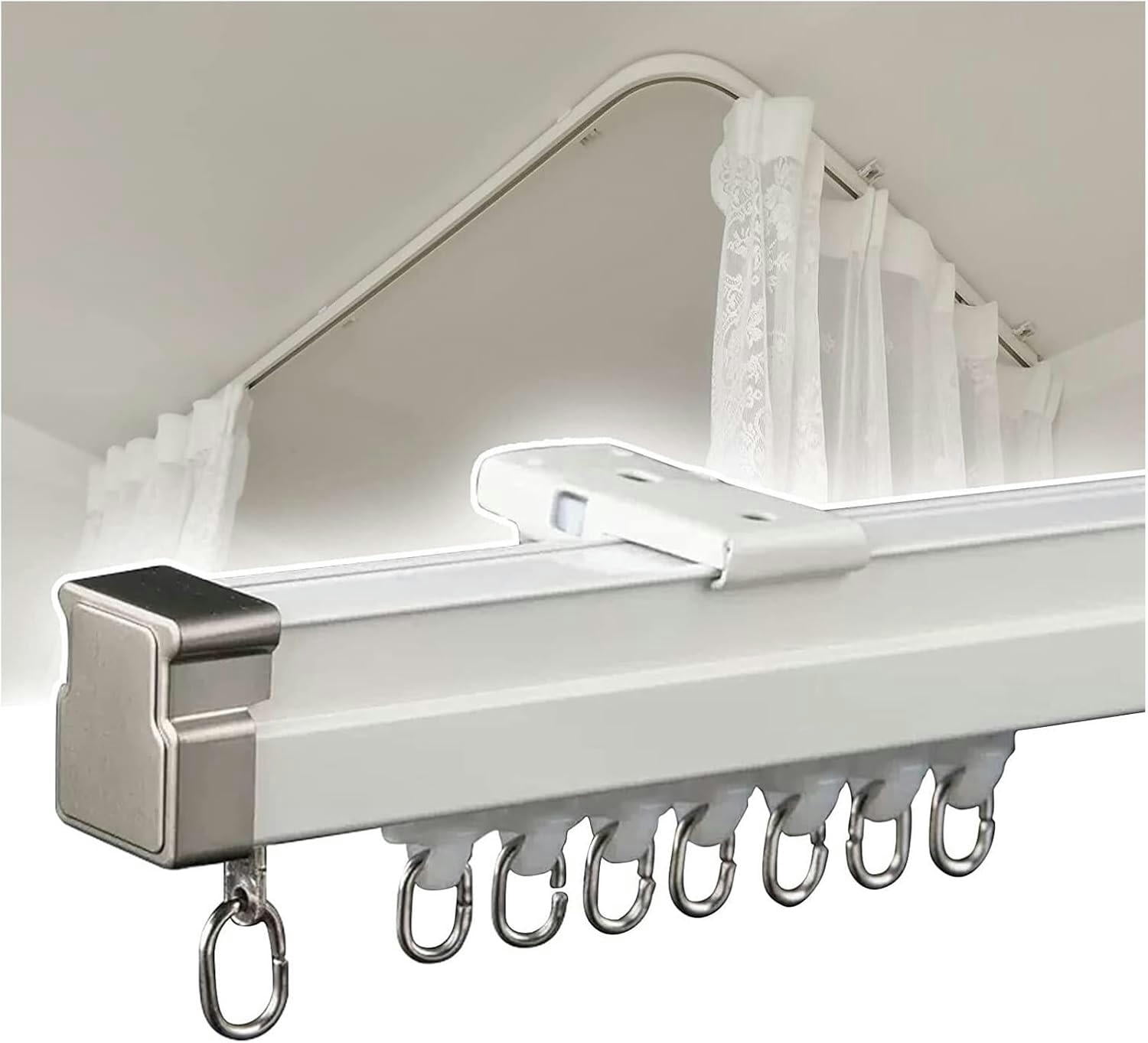 GXCZ No Drill Curtain Rods Ceiling Curtain Track, Curtain Track ...