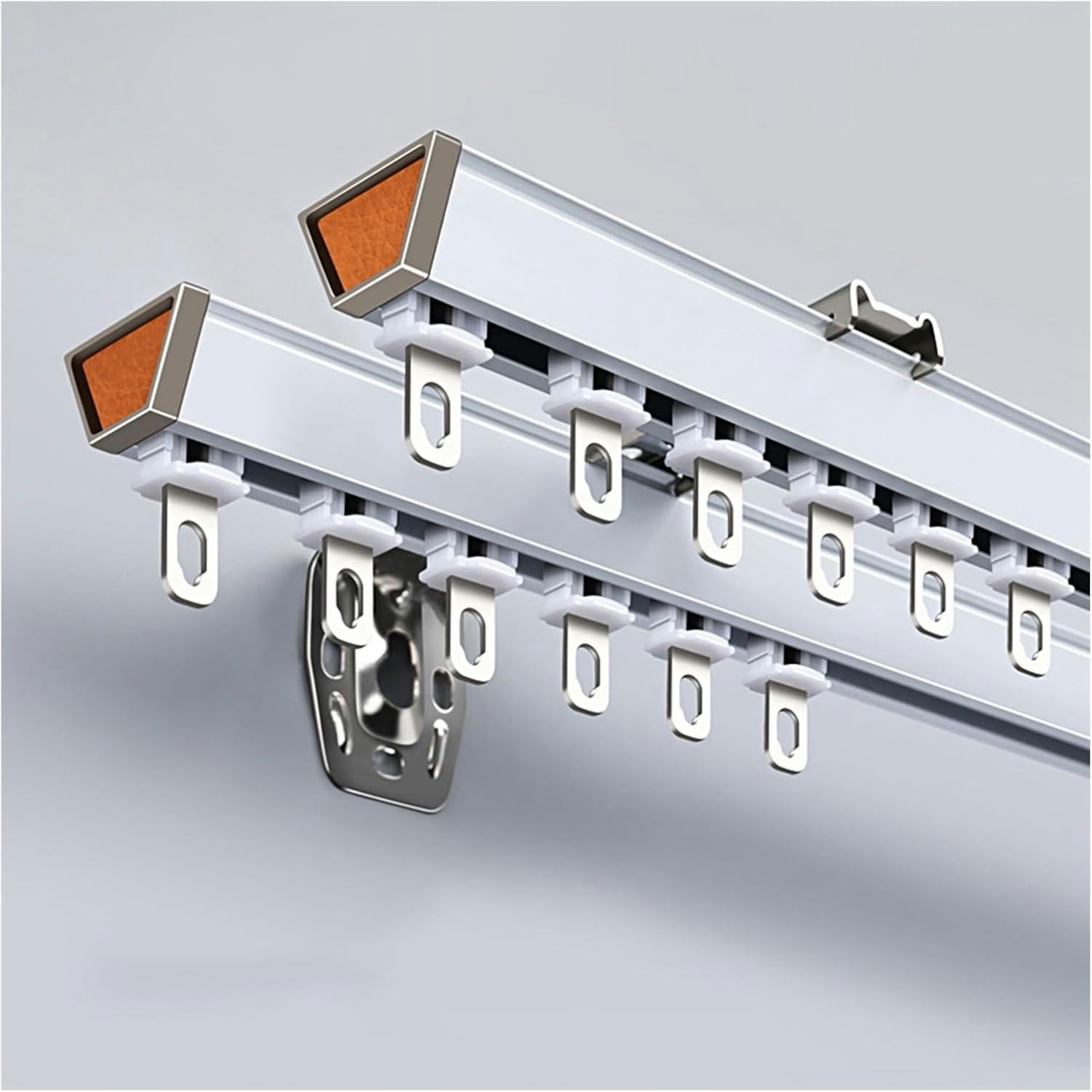 GXCZ Heavy Duty Curtain Double Rods For Windows, Room Divider Curtain ...