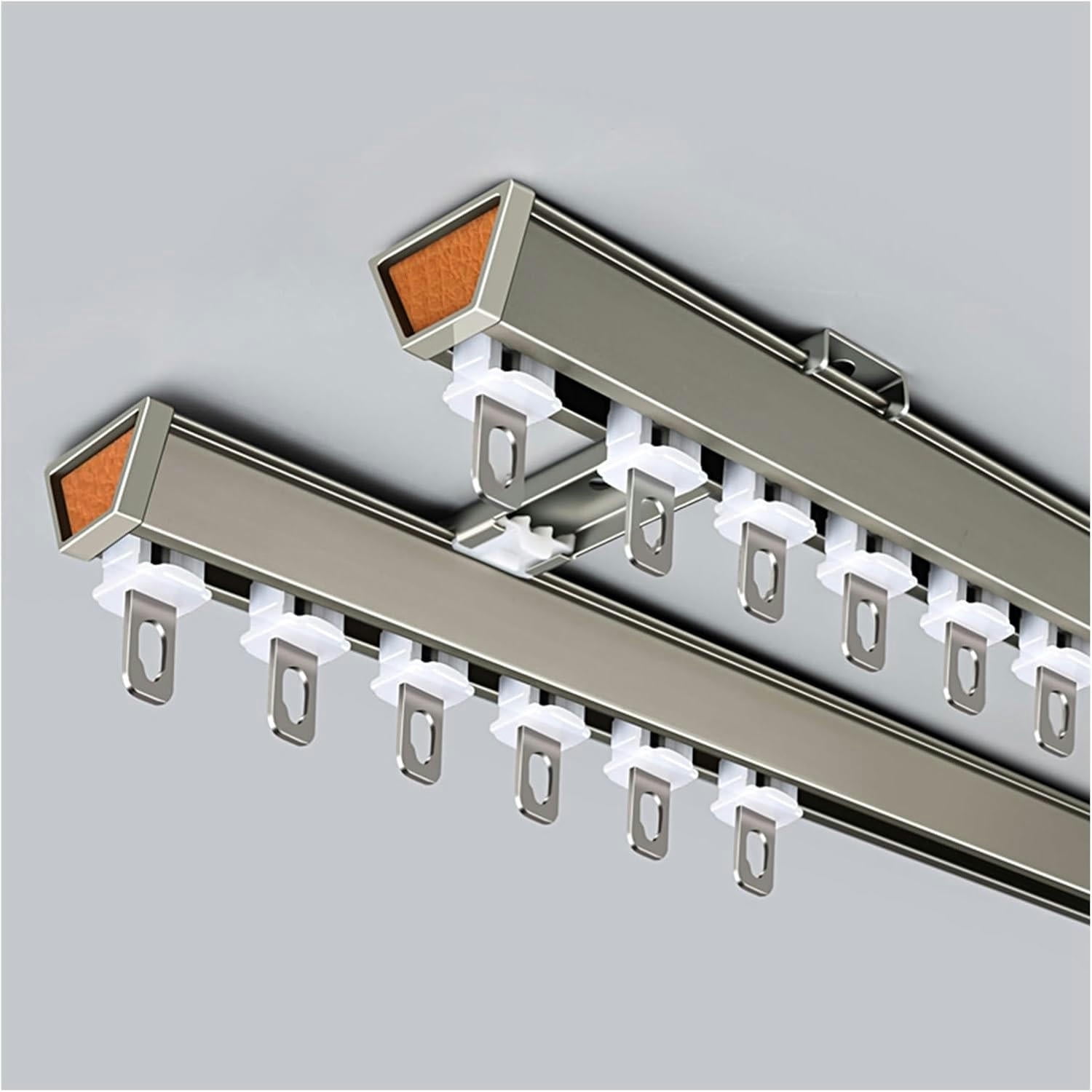 GXCZ Heavy Duty Curtain Double Rods For Windows, Room Divider Curtain ...