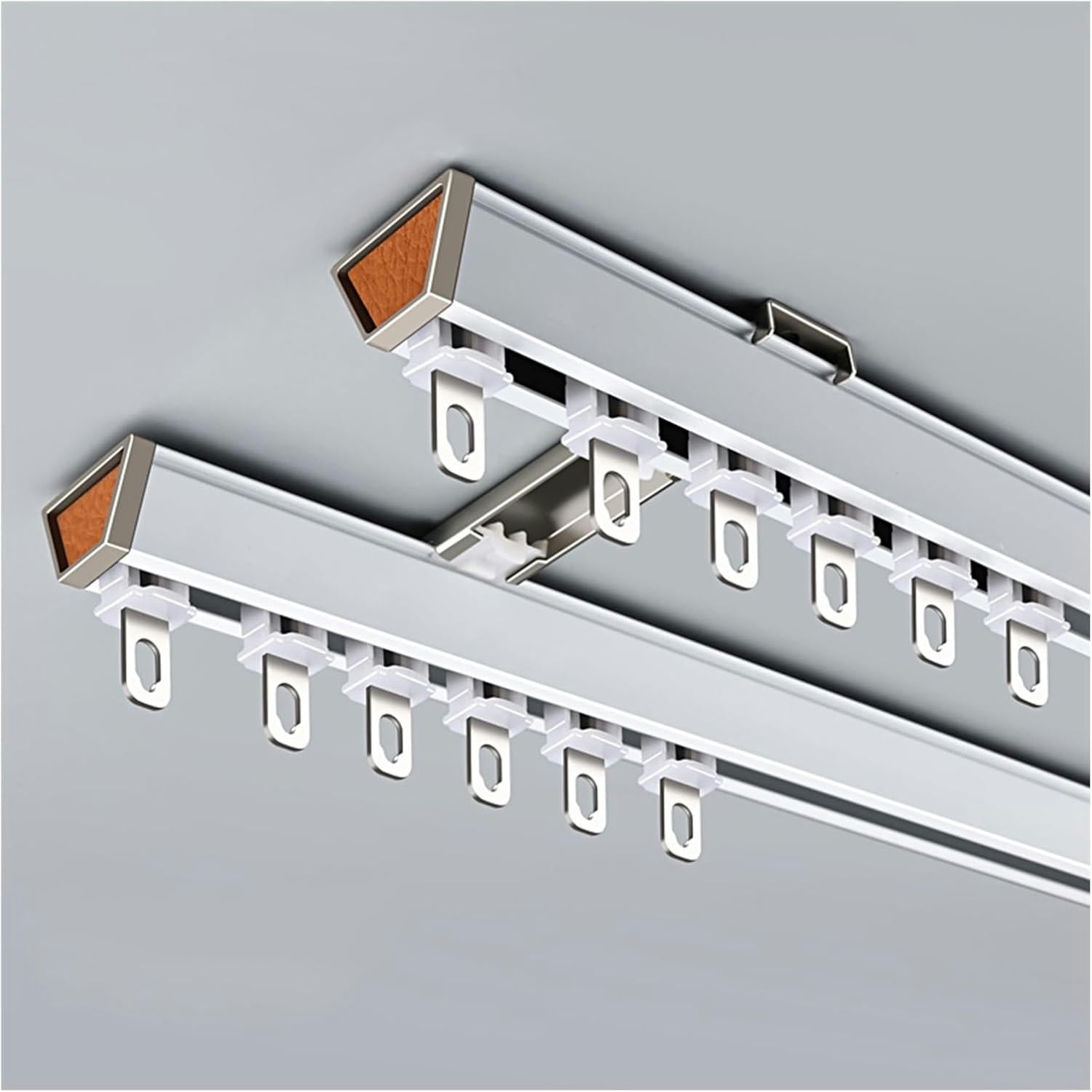 GXCZ Heavy Duty Curtain Double Rods For Windows, Room Divider Curtain ...