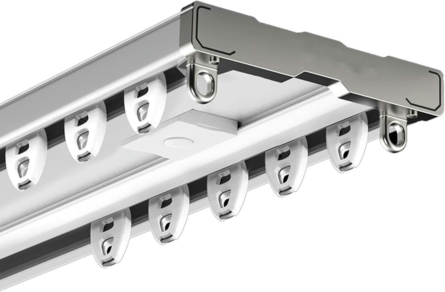 GXCZ Heavy Duty Double Curtain Rails, Ceiling Curtain Track Set For ...