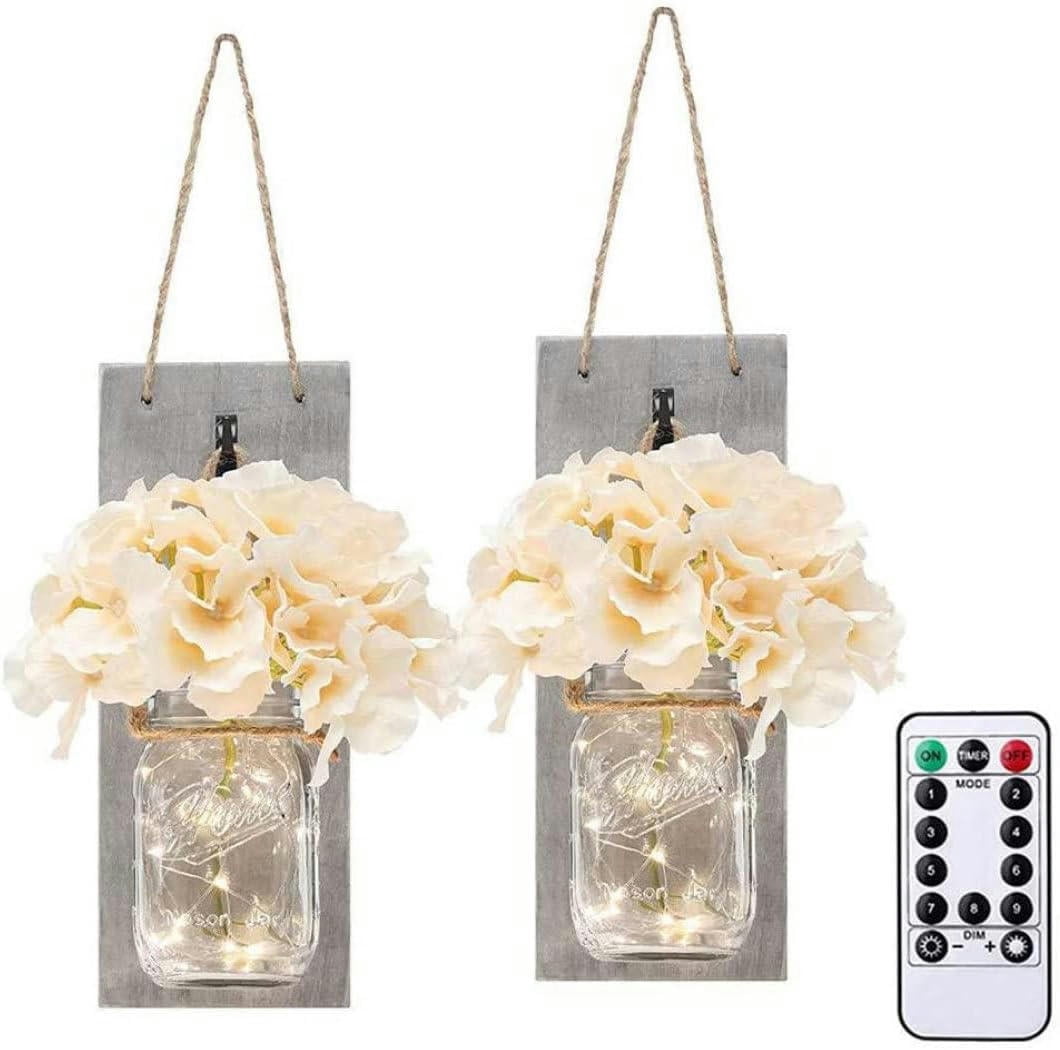 GXCZ Led Mason Jar String Light Mason Jar Lantern Lights Vintage Wall ...