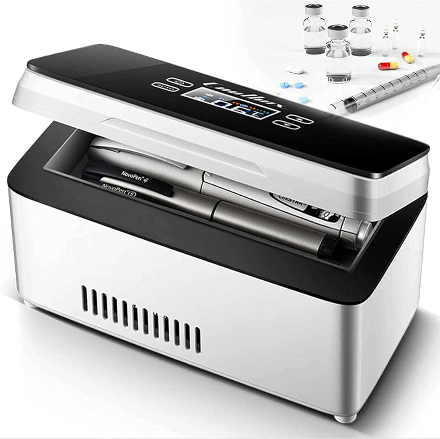 GXCZ Portable Insulin Cooler Refrigerated Box,Large Capacity and LCD ...