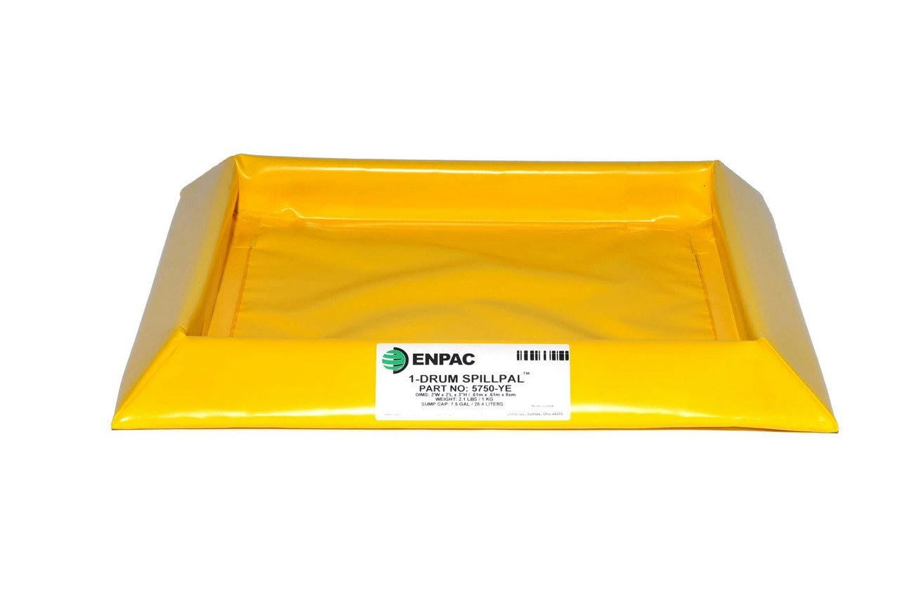 GXCZ Spill Containment Pallet 1 Drum SpillPal Spill Pad, Yellow, Foam ...