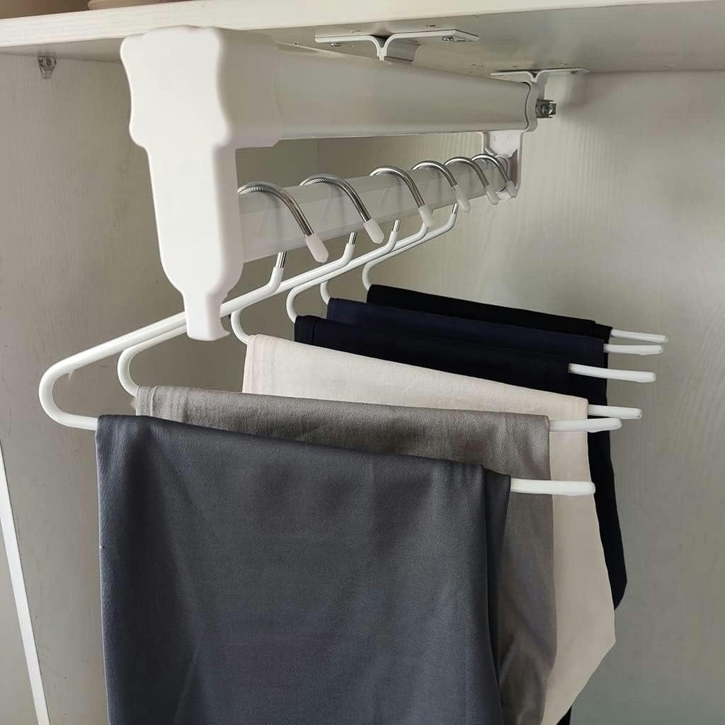 GXCZ Telescopic Rod Extendable Closet Hanging Rod - White Adjustable 26 ...