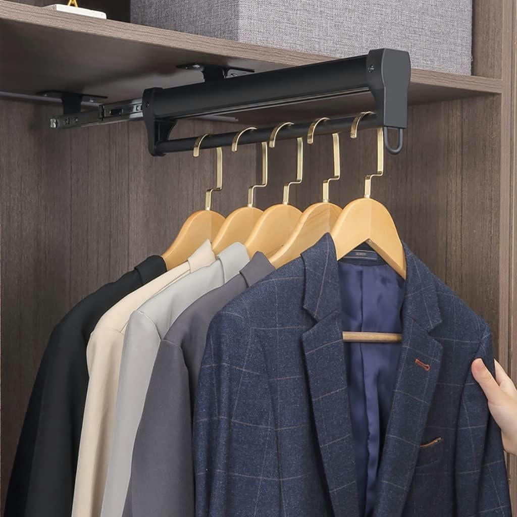 GXCZ Telescopic Rod Extendable Clothes Rail for Wardrobe 26-61cm ...