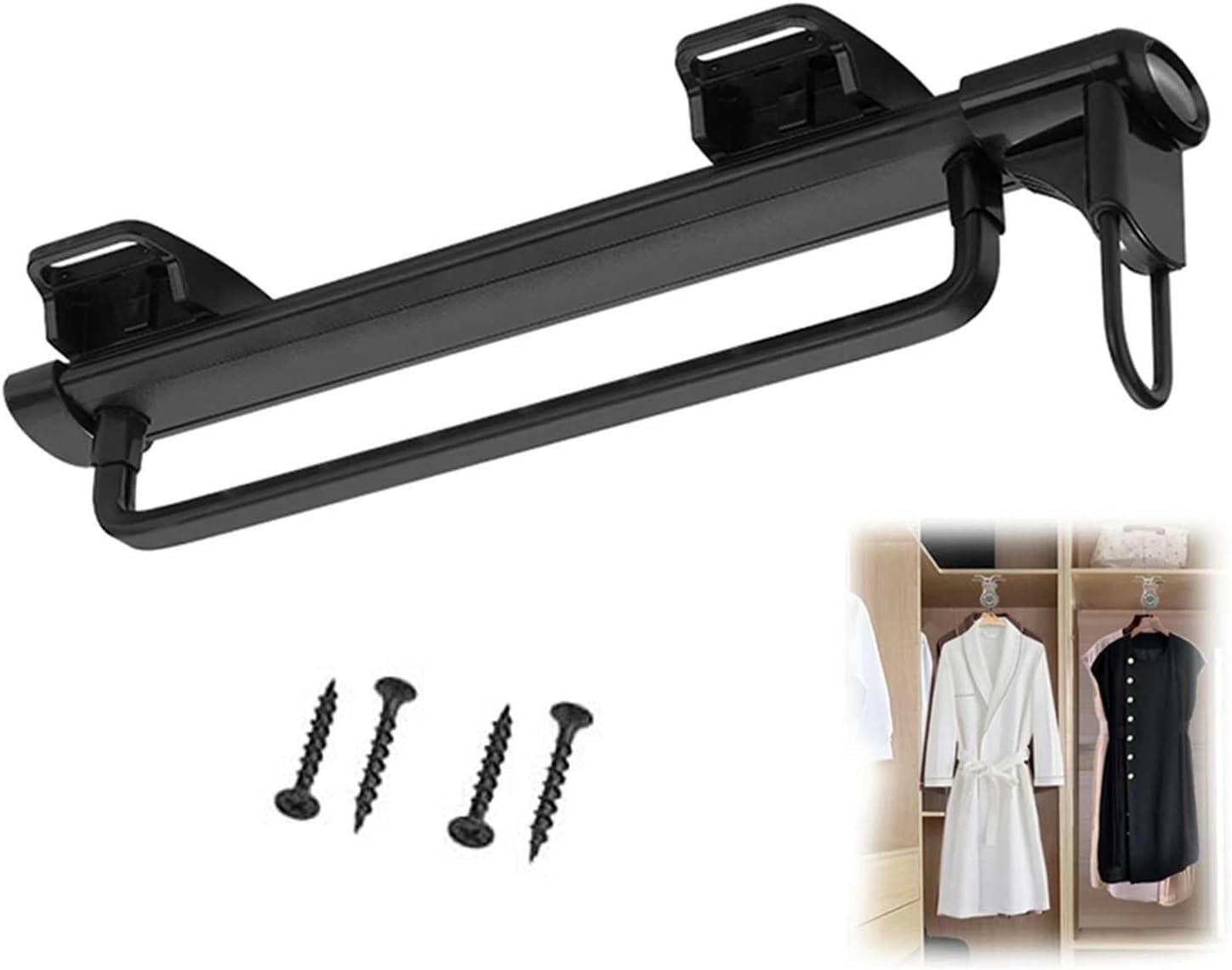 GXCZ Telescopic Rod Retractable Closet Rod Rail - Sliding Extending ...