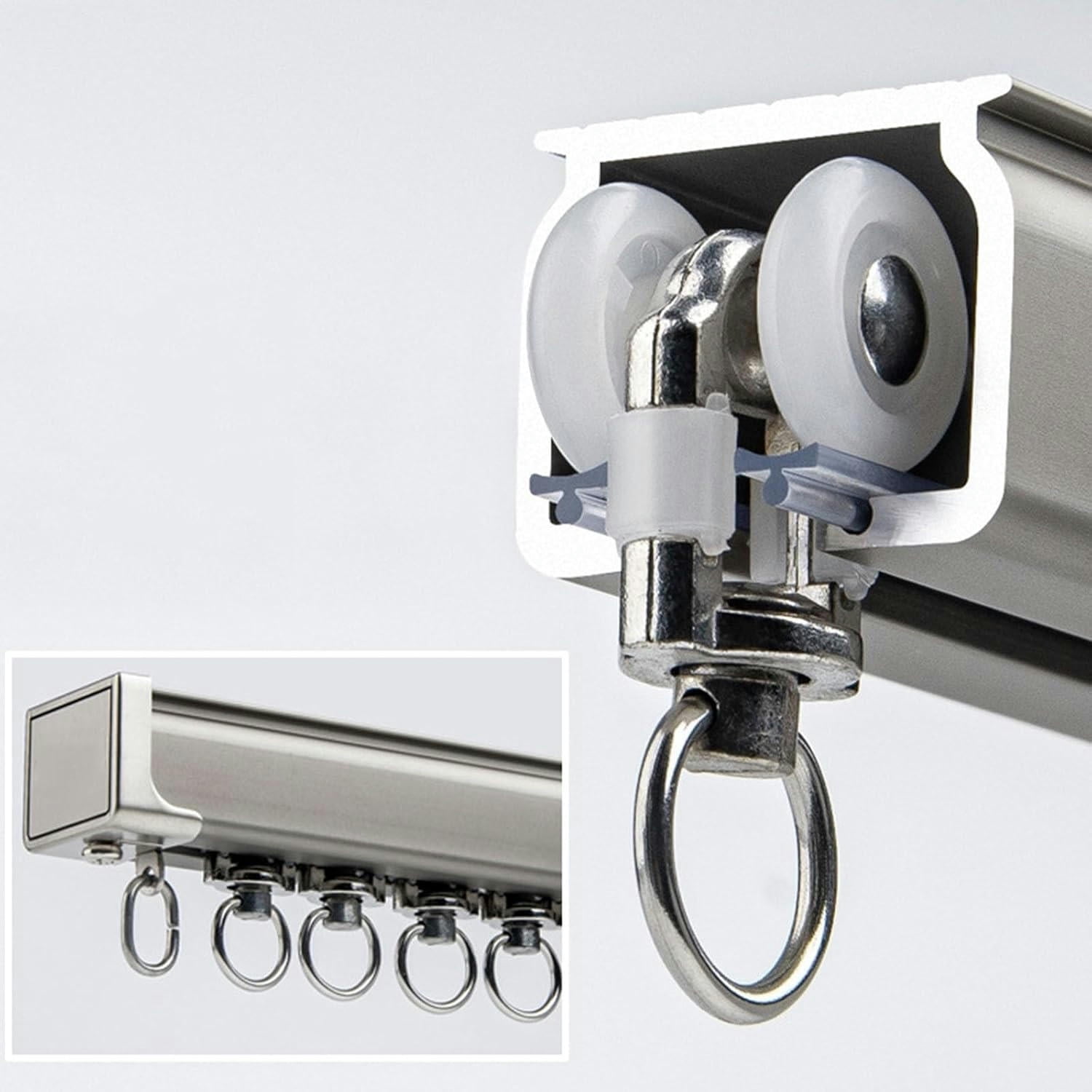 GXCZ Window Curtain Rod Curtain Track Set (70-600cm) Ceiling Or Wall ...