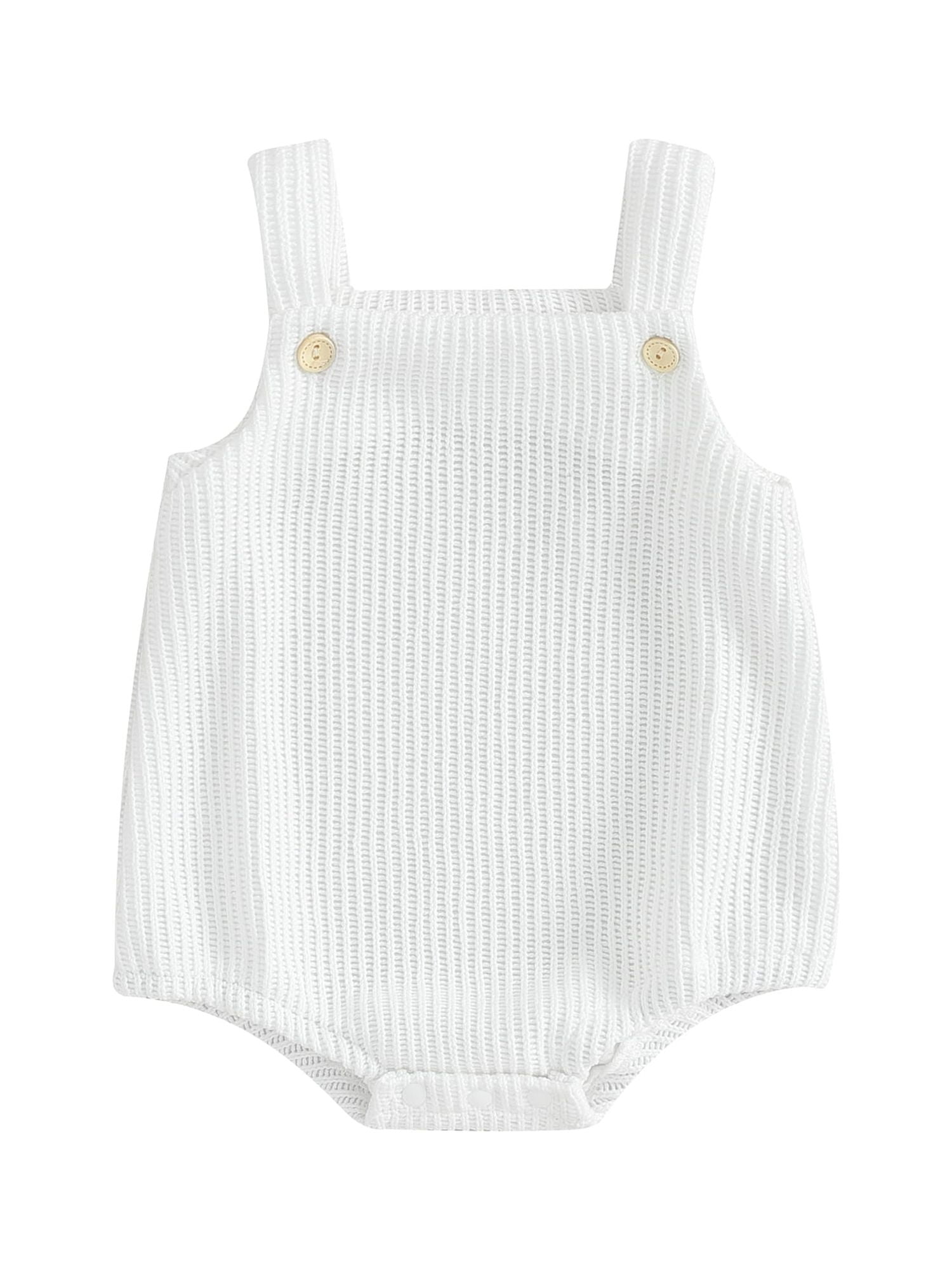 GXFC Baby Boy Girl Suspender Rompers 6 12 18 24M Infant Knit Jumpsuit ...