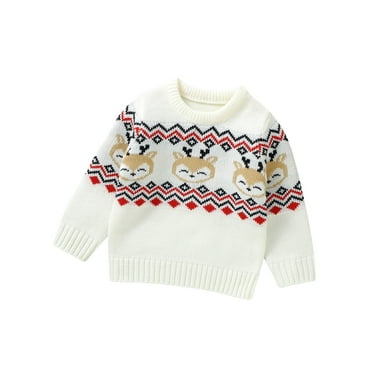 GXFC Baby Boys Girls Christmas Sweaters Toddler Santa Elk Print Special ...