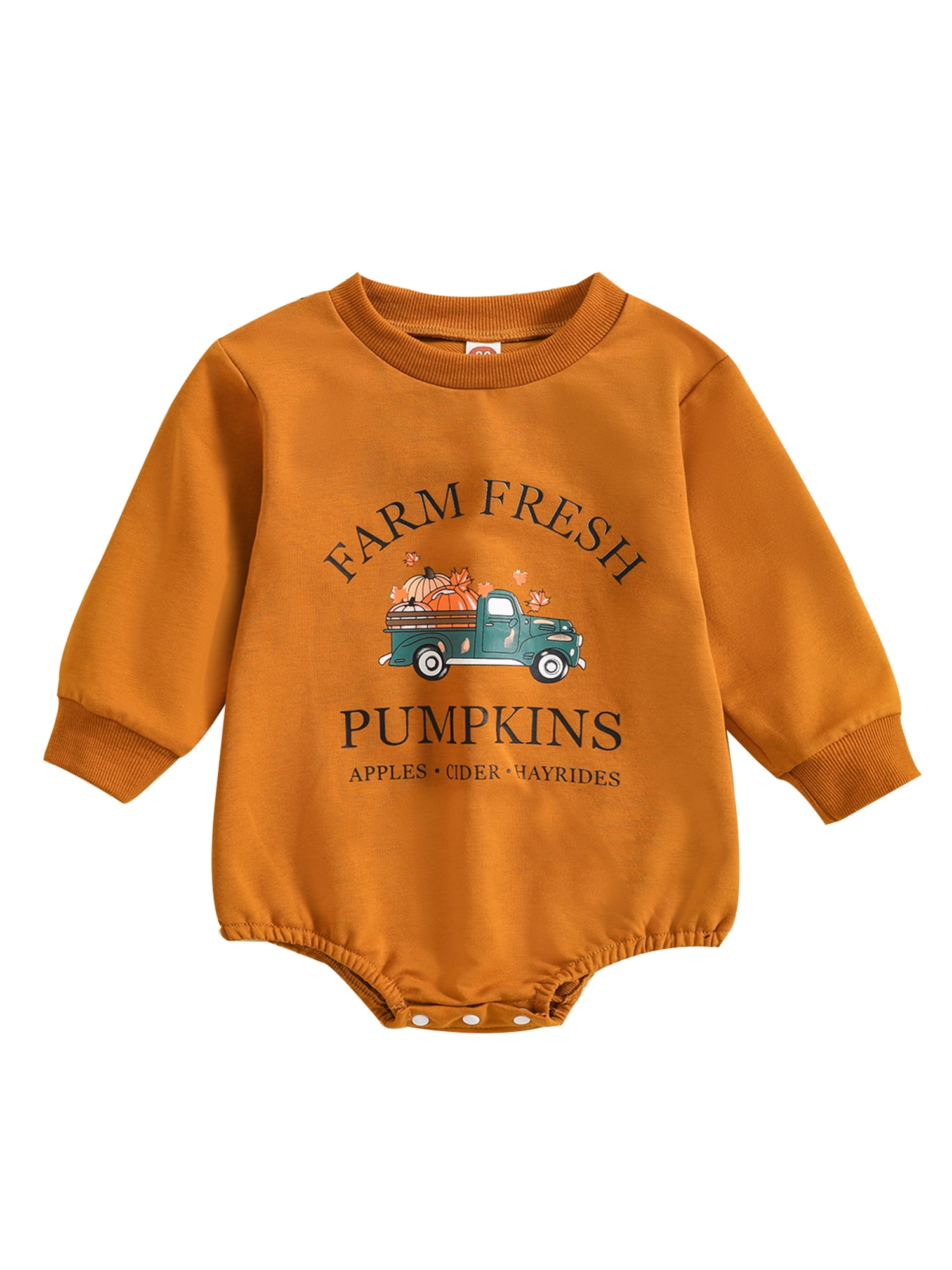 GXFC Baby Girls Boys Halloween Clothes 3M 6M 9M 12M 18M 24M Newborn Long Sleeve Letter Pumpkin ...