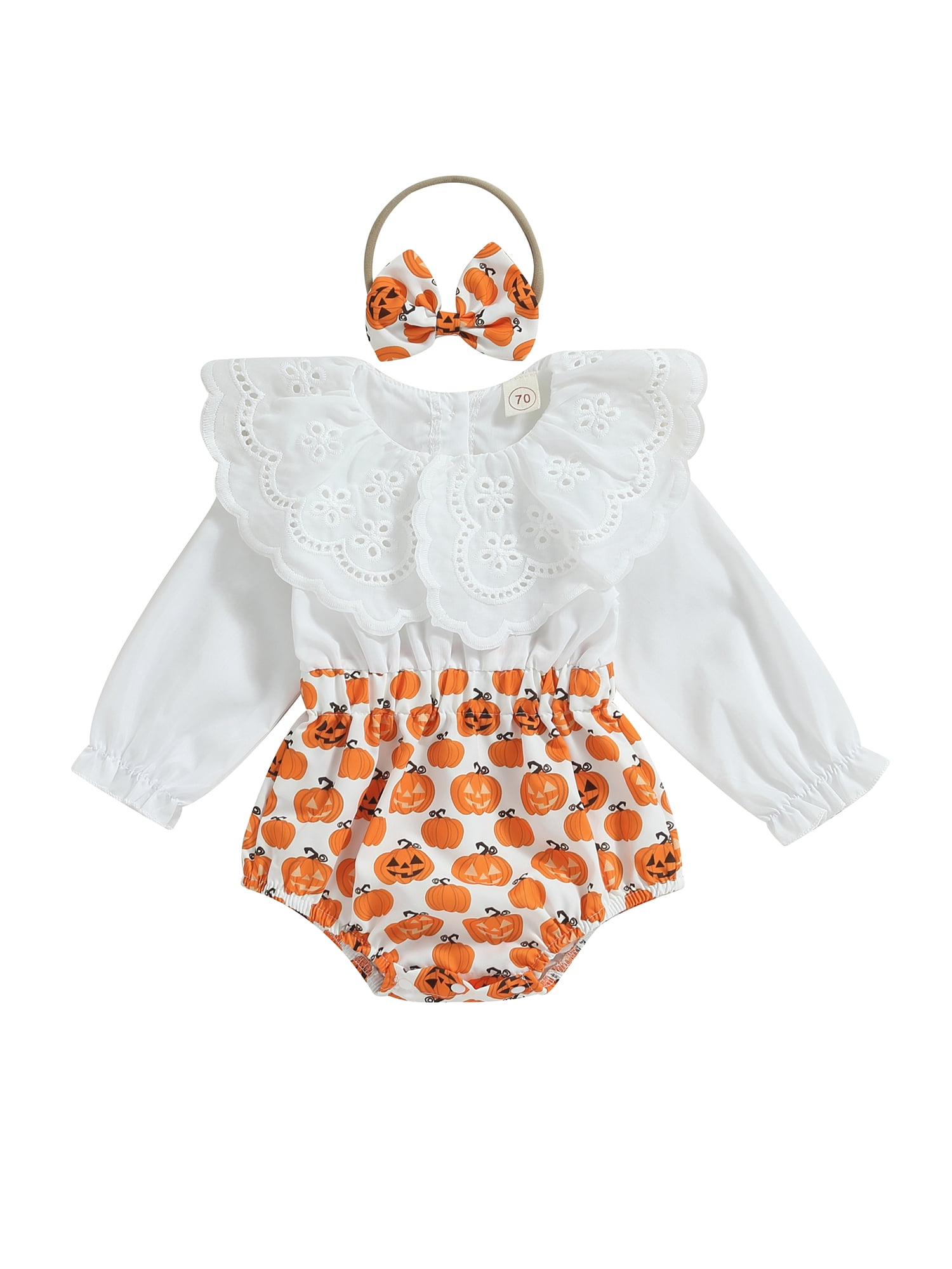 GXFC Baby Girls Halloween Clothes 6M 9M 12M 18M 24M Newborn Girls Long Sleeve Doll Collar ...