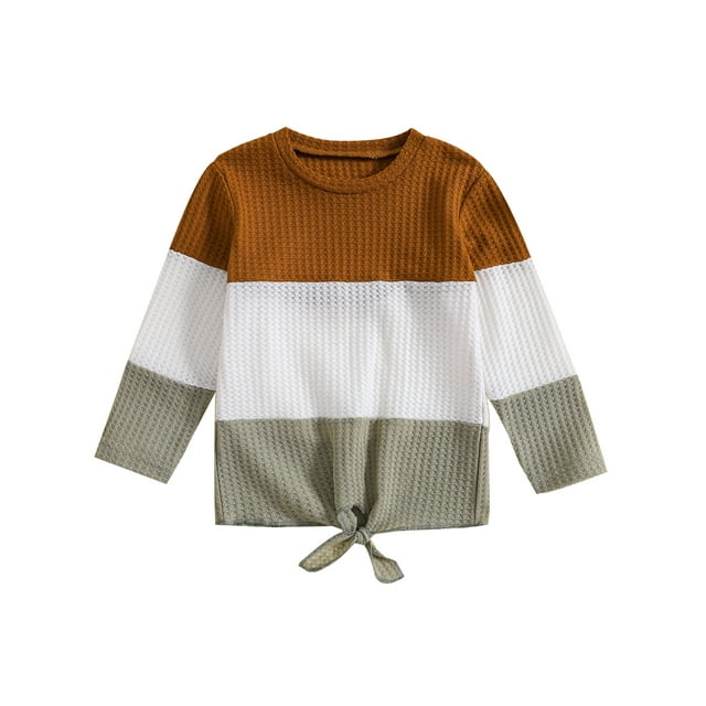 GXFC Big Girls Lightweight Sweaters Kids Girls Long Sleeve Contrast ...