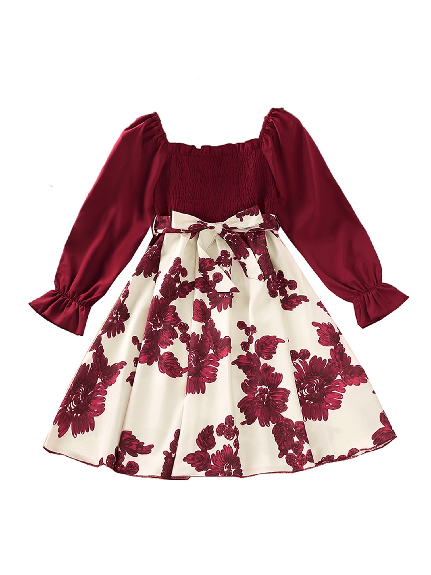 GXFC Big Girls Spring Fall Princess Dress Clothes Kids Girls Long ...