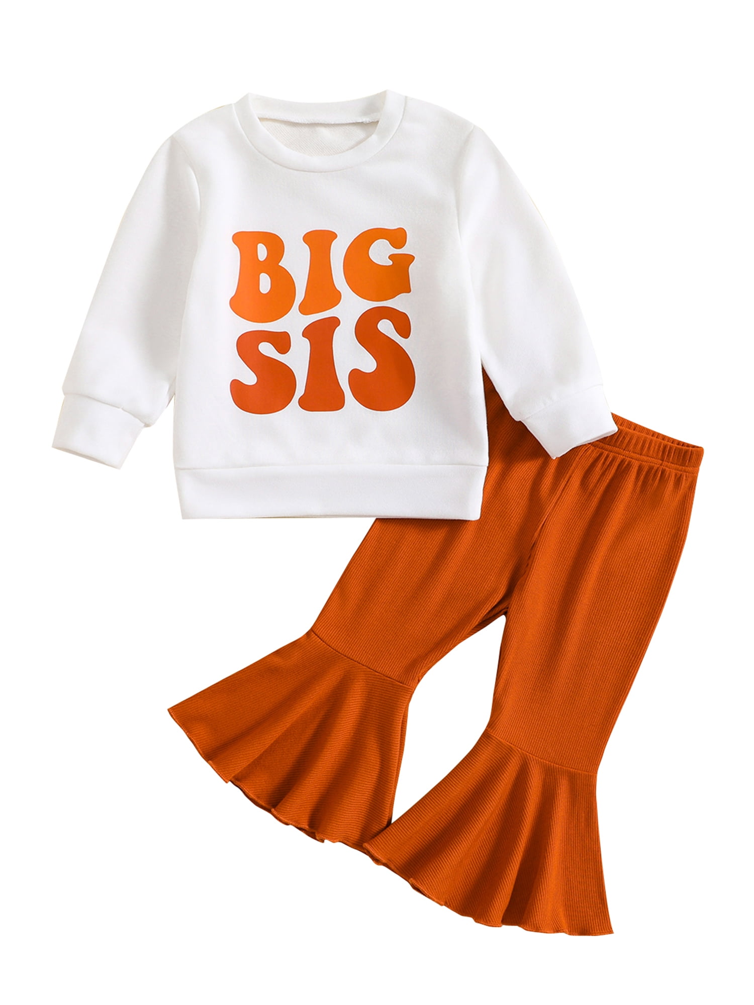 GXFC Big Sister Little Sister Matching Fall Outfits Toddler Letter ...