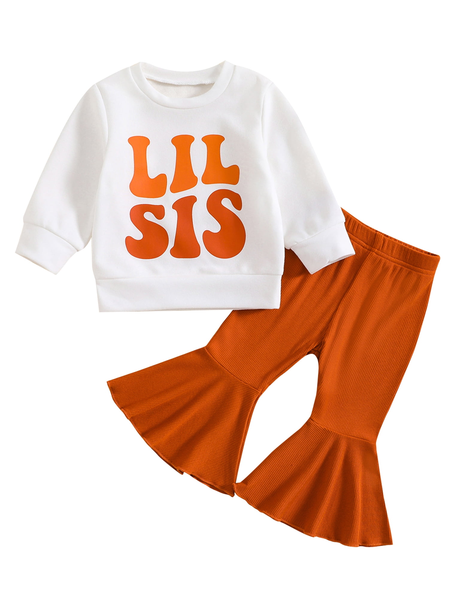 GXFC Big Sister Little Sister Matching Fall Outfits Toddler Letter ...