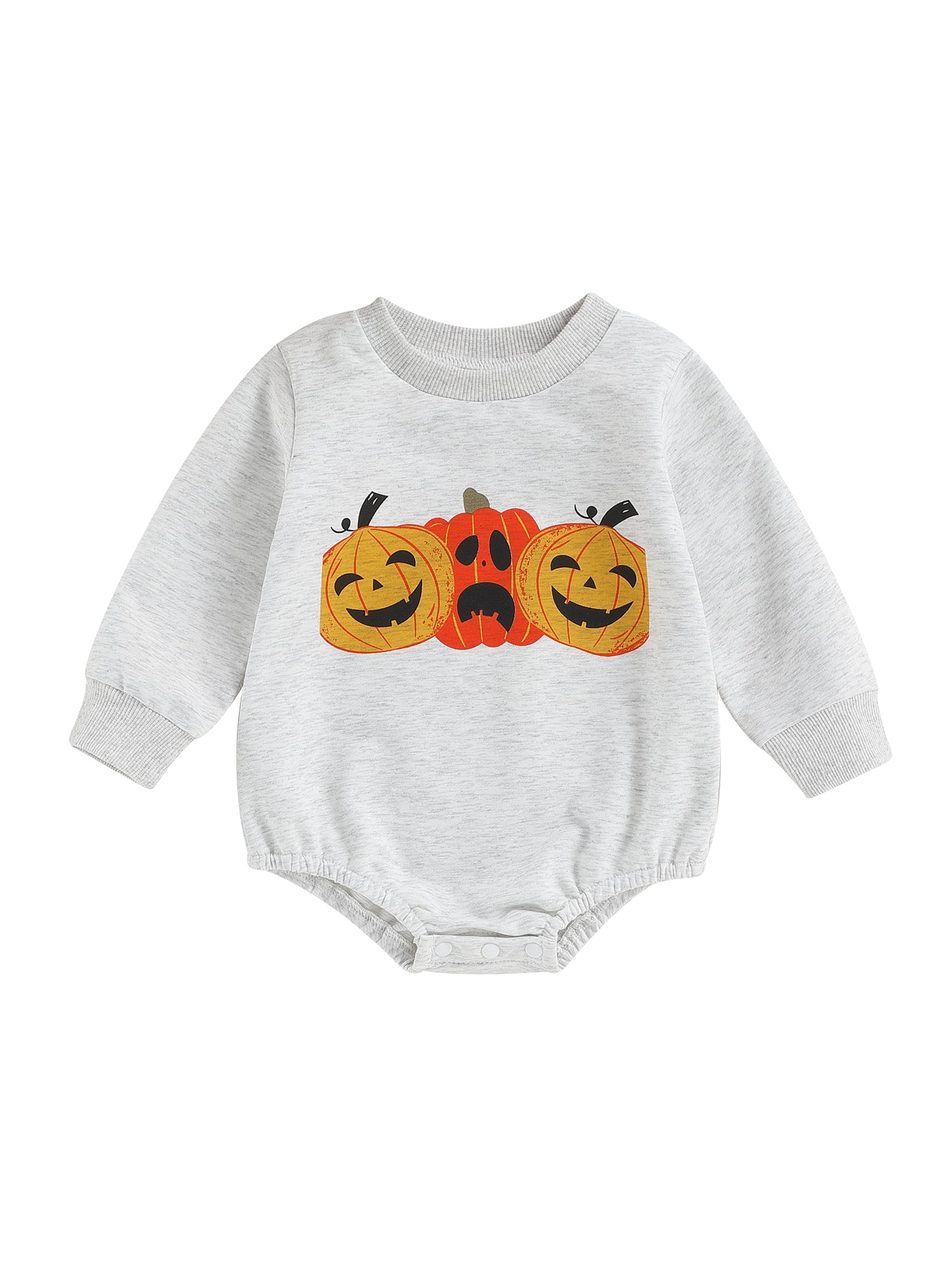 GXFC Infant Girls Boys Halloween Romper Sweatshirt 3M 6M 9M 12M 18M Newborn Long Sleeve Pumpkin ...