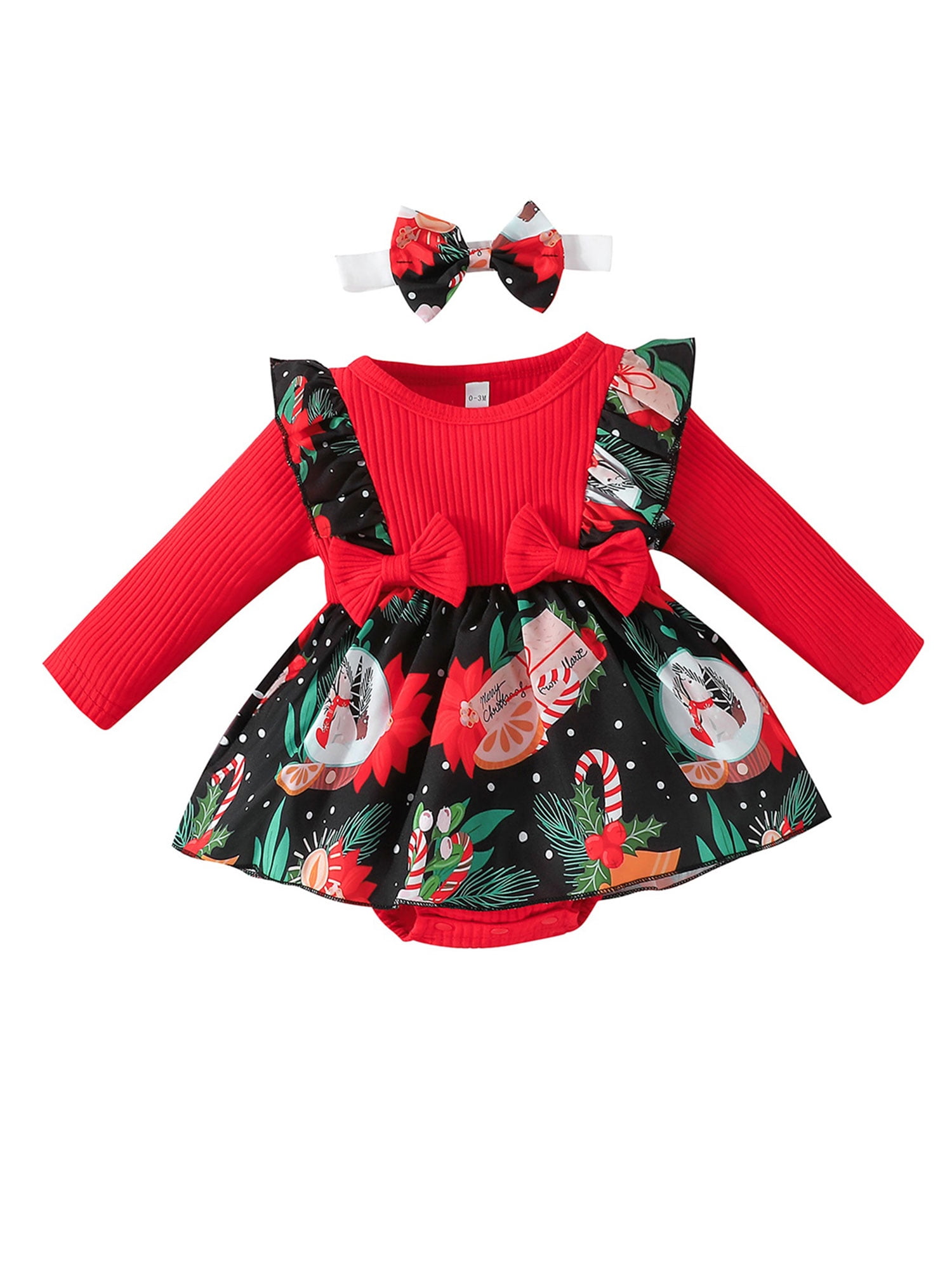 GXFC Infant Girls Christmas Dress Clothes 3M 6M 12M 18M Baby Girls Long ...
