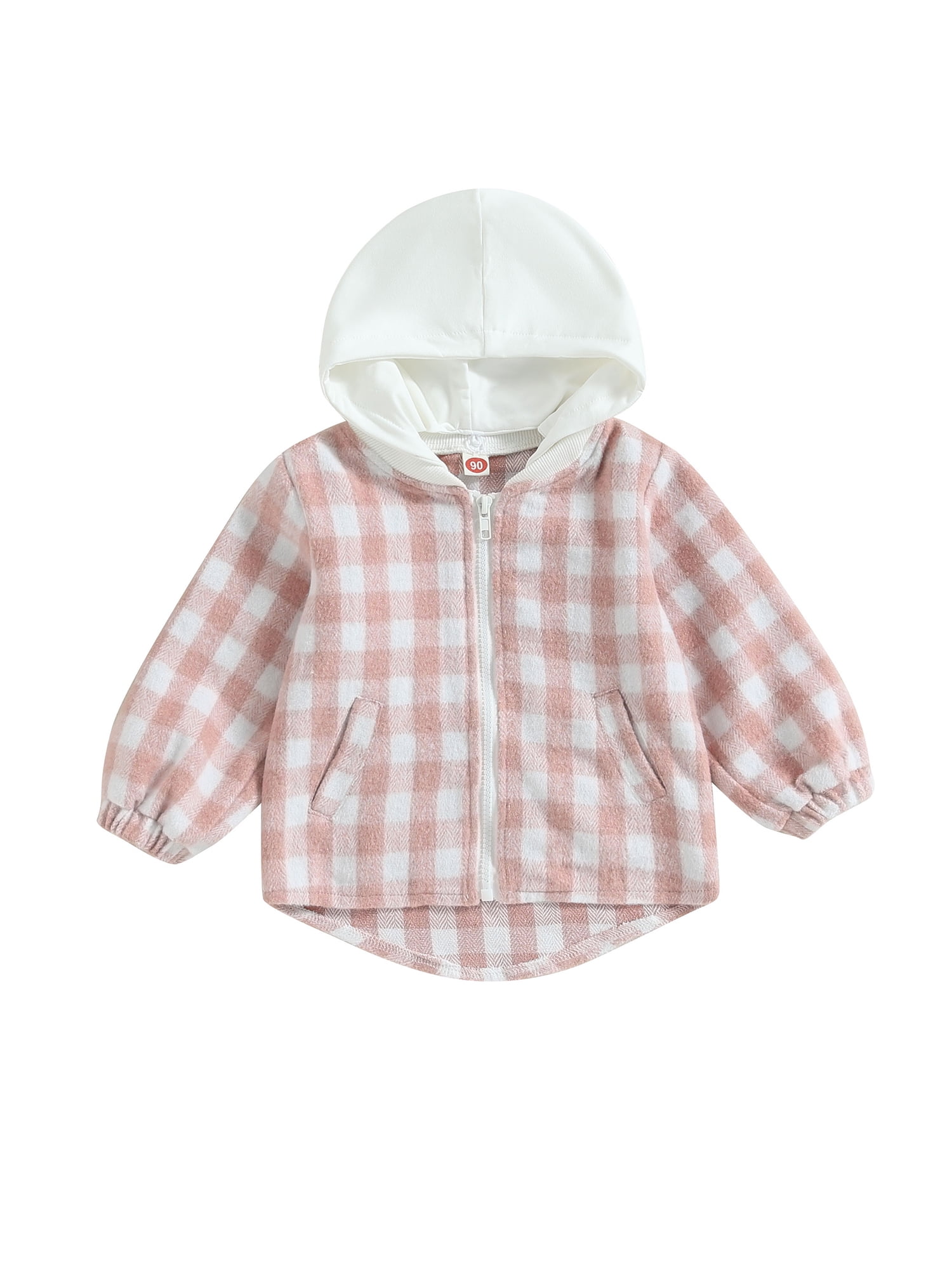 GXFC Little Boys Fall Girls Plaid Outerwear Kids Long Sleeve Zip Up ...
