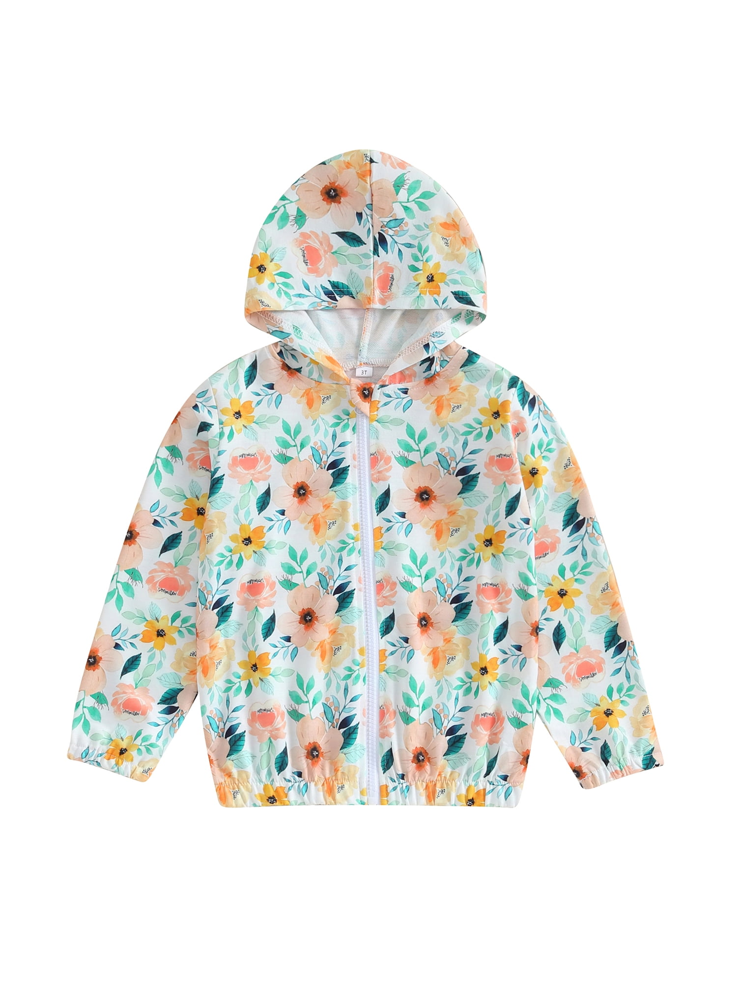 GXFC Little Girl Fall Outerwear Kids Girl Long Sleeve Zip Up Hooded ...