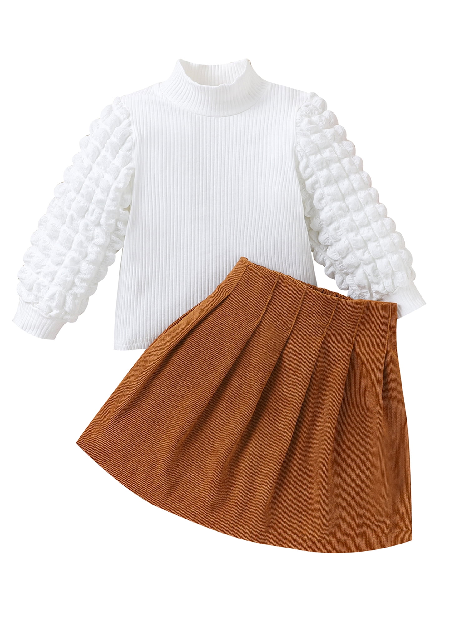 GXFC Little Girl Fall Outfits Clothes 4T 5T 6T 7T Kids Girl Long Bubble ...