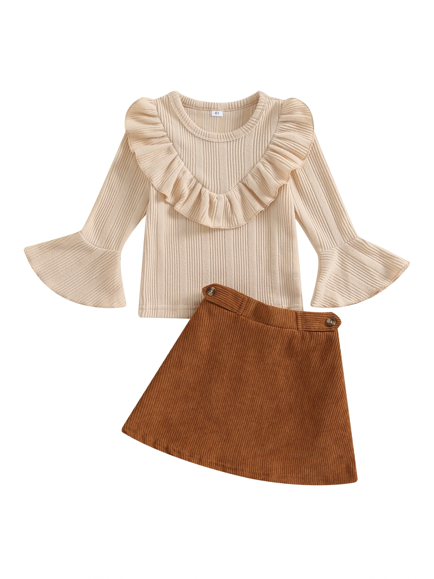 GXFC Little Girl Fall Outfits Set Clothes 4T 5T 6T 7T Kids Girl Long ...