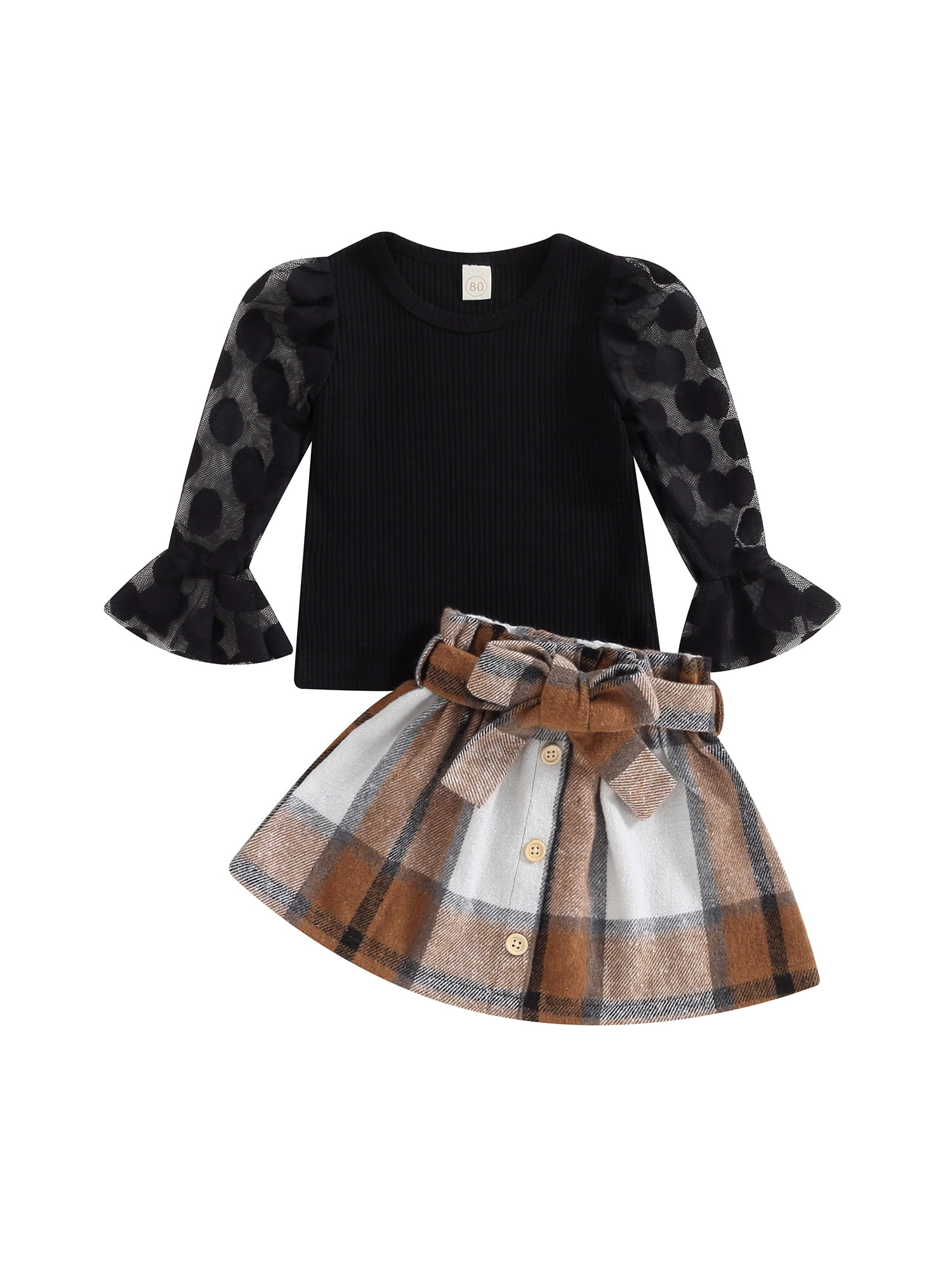 GXFC Little Girl Fall Skirts Outfits Set Clothes 1T 2T 3T 4T 5T Kids ...