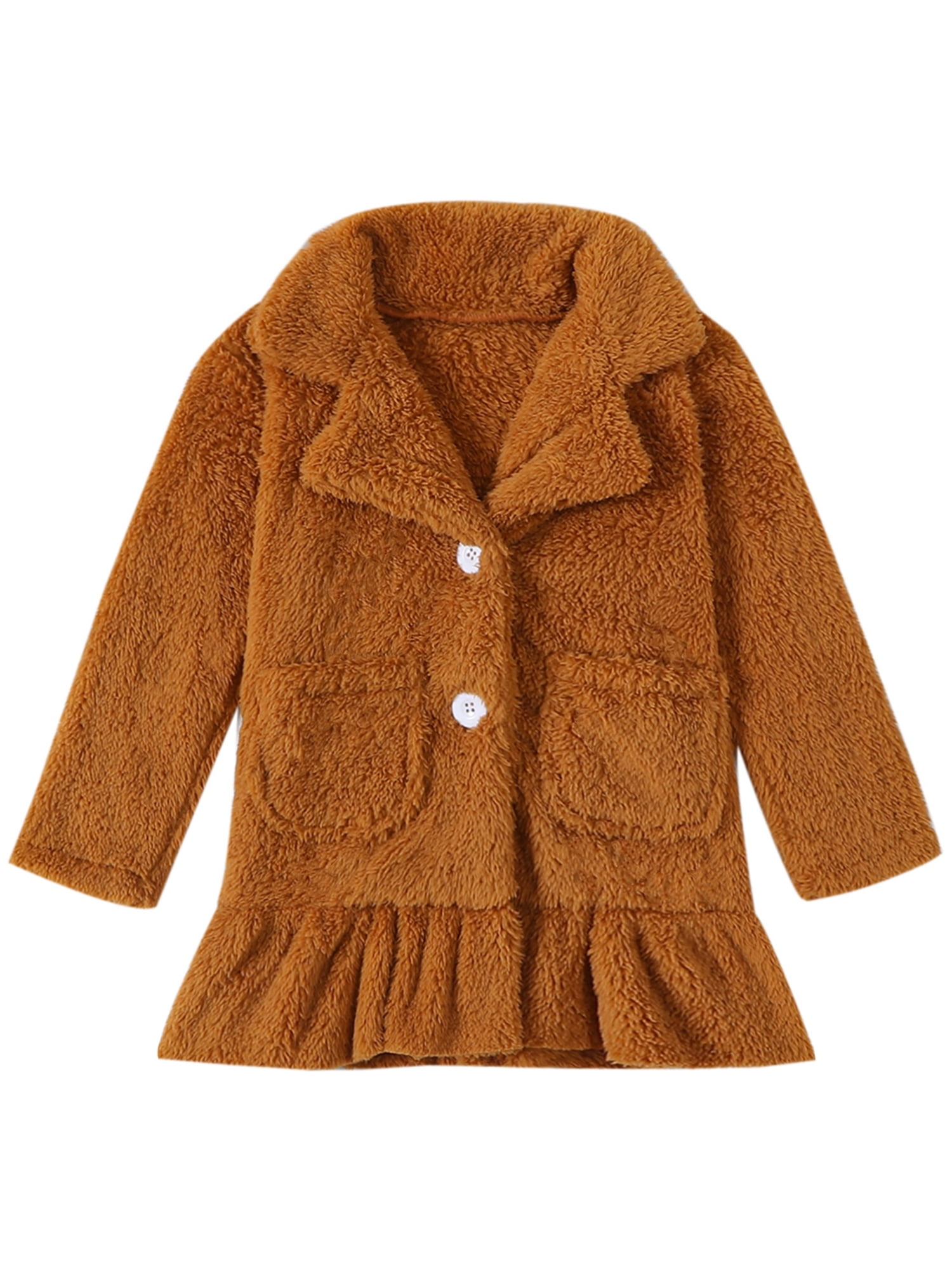 GXFC Little Girl Winter Coat 4T 5T 6T Kids Girl Long Sleeve Button Down ...