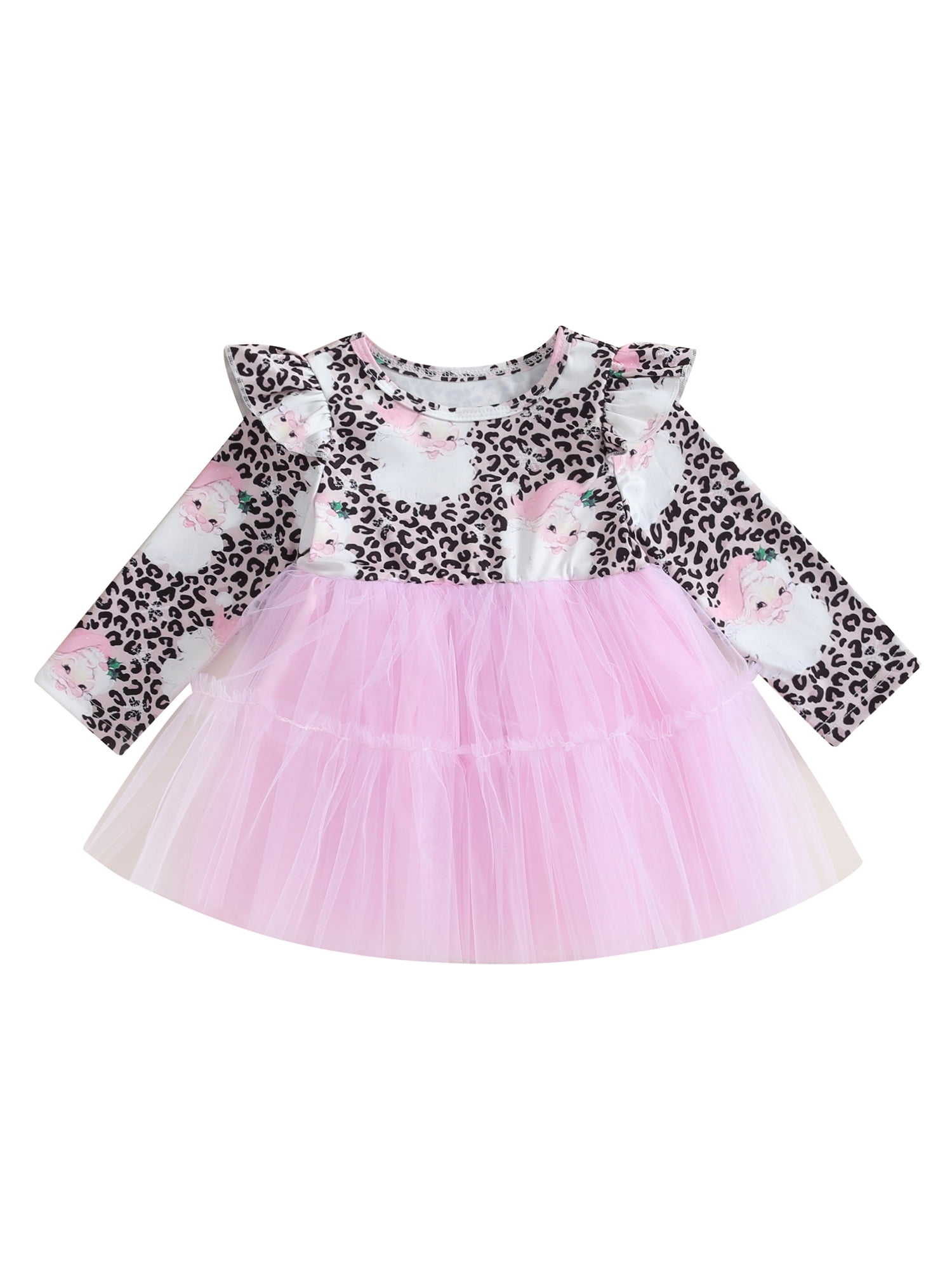 GXFC Little Girls Christmas Princess Dress Clothes 1T 2T 3T 4T 5T Kids Girls Flying Sleeve Santa ...