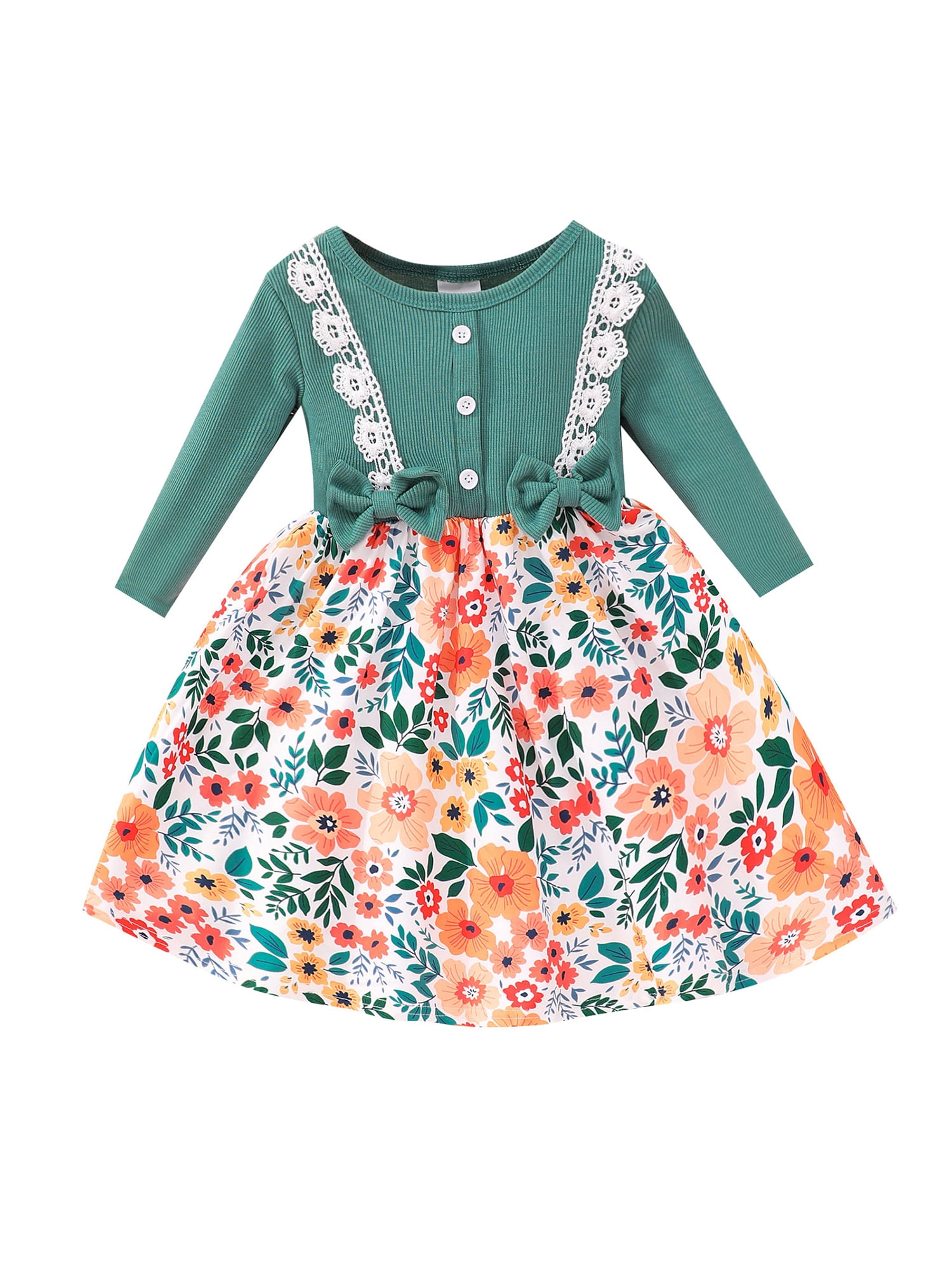 GXFC Little Girls Fall Dress Clothes 3T 4T 5T 6T 7T Kids Girls Long ...
