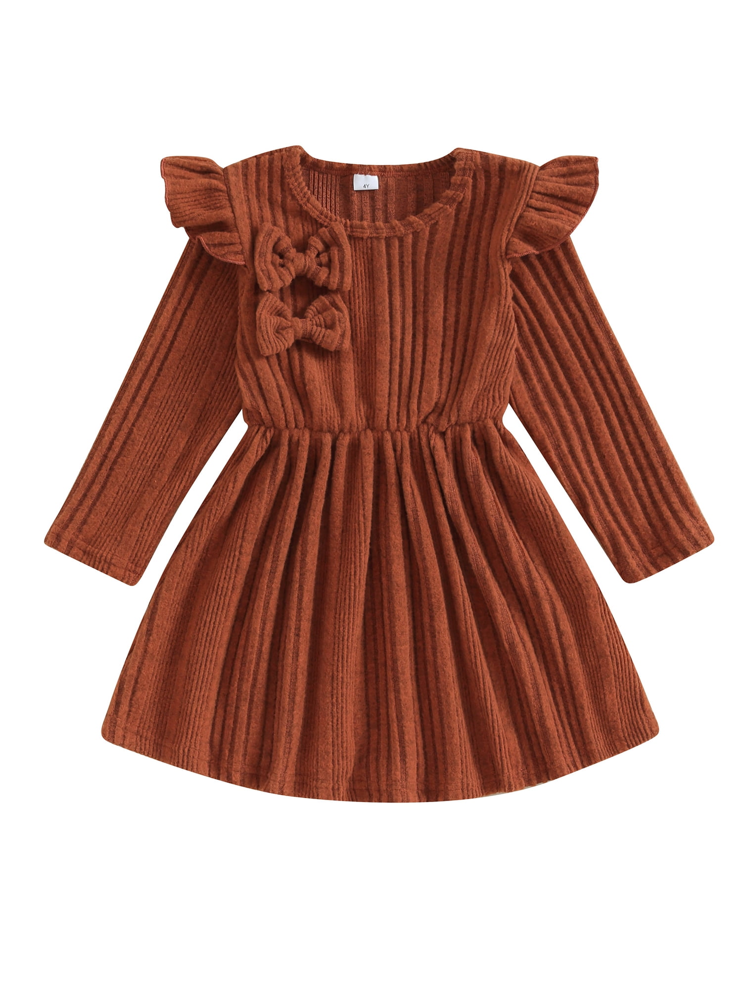 GXFC Little Girls Fall Dress Clothes 4T 5T 6T 7T Kids Girls Long Sleeve A-line Dress Spring ...