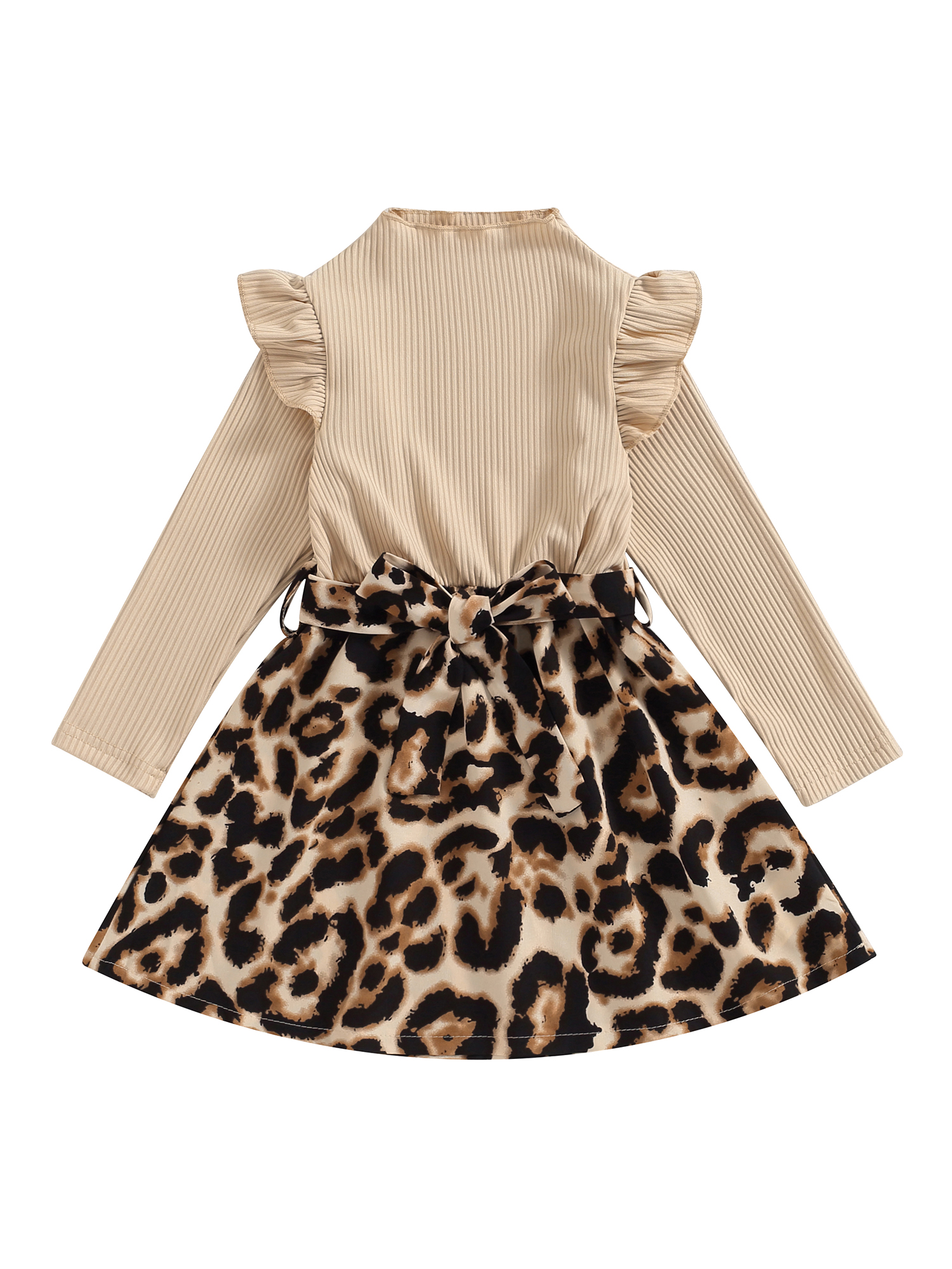 GXFC Little Girls Fall Princess Dress Clothes 4T 5T 6T 7T Kids Girls Long Sleeve Patchwork ...