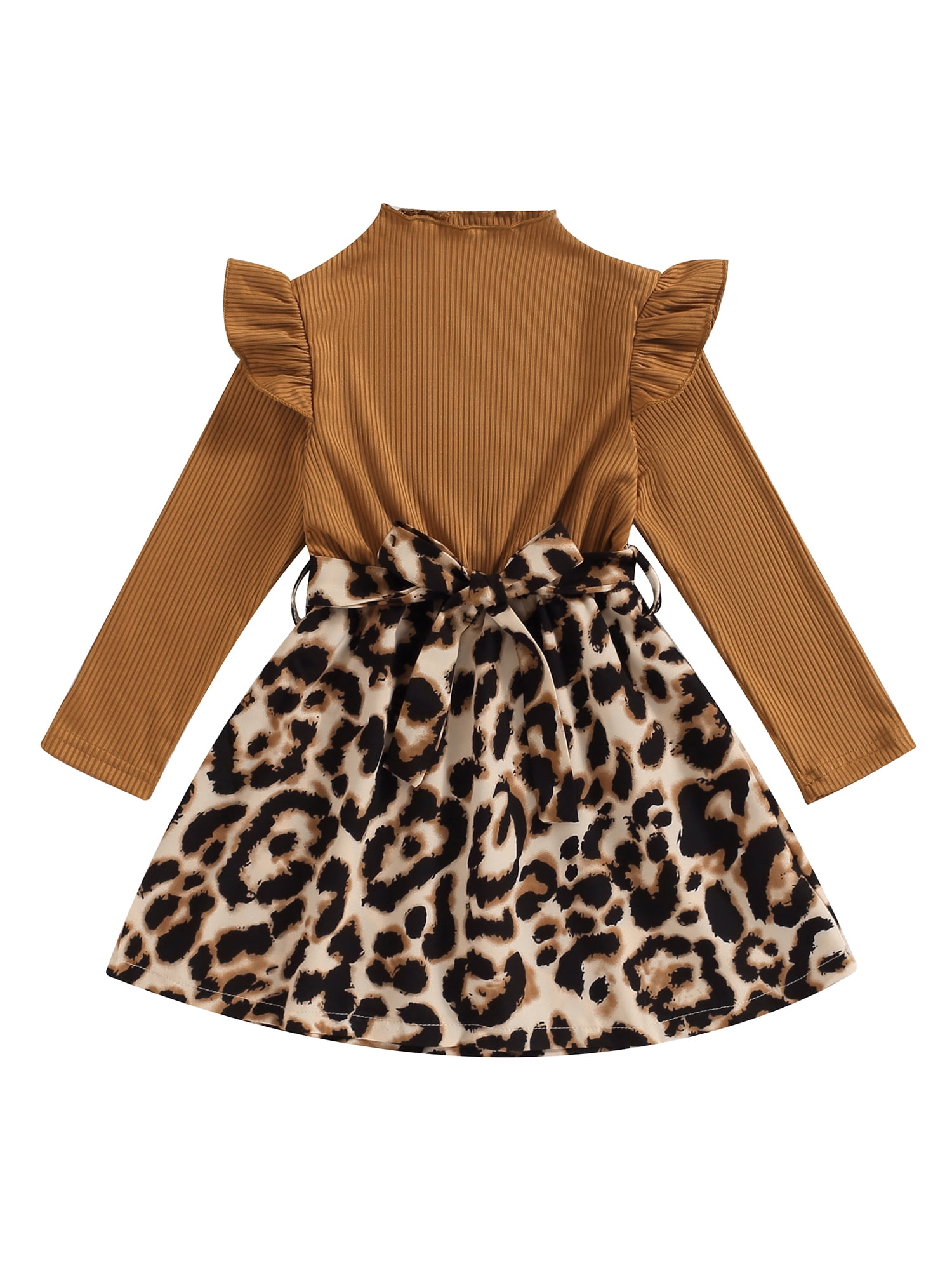 GXFC Little Girls Fall Princess Dress Clothes 4T 5T 6T 7T Kids Girls Long Sleeve Patchwork ...