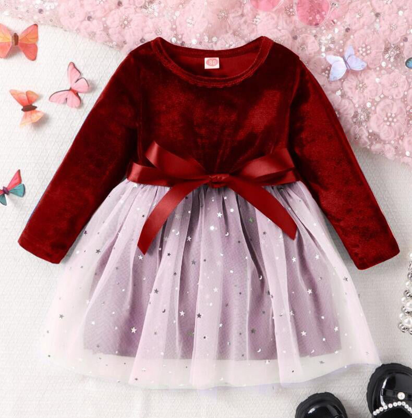 GXFC Little Girls Fall Princess Dress Clothes 6M 1T 2T 3T 4T 5T Kids ...