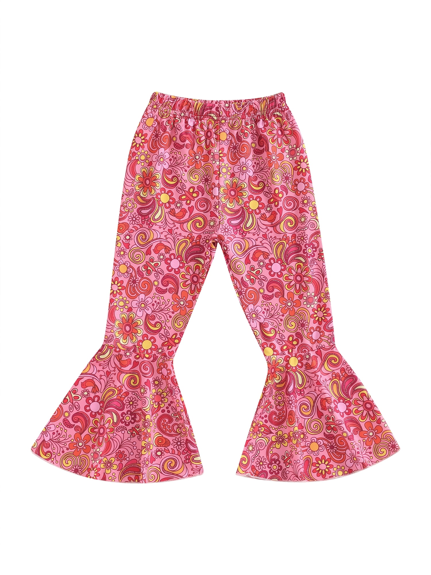 GXFC Little Girls Flared Pants 3T 4T 5T 6T 7T Kids Girl Casual Floral ...