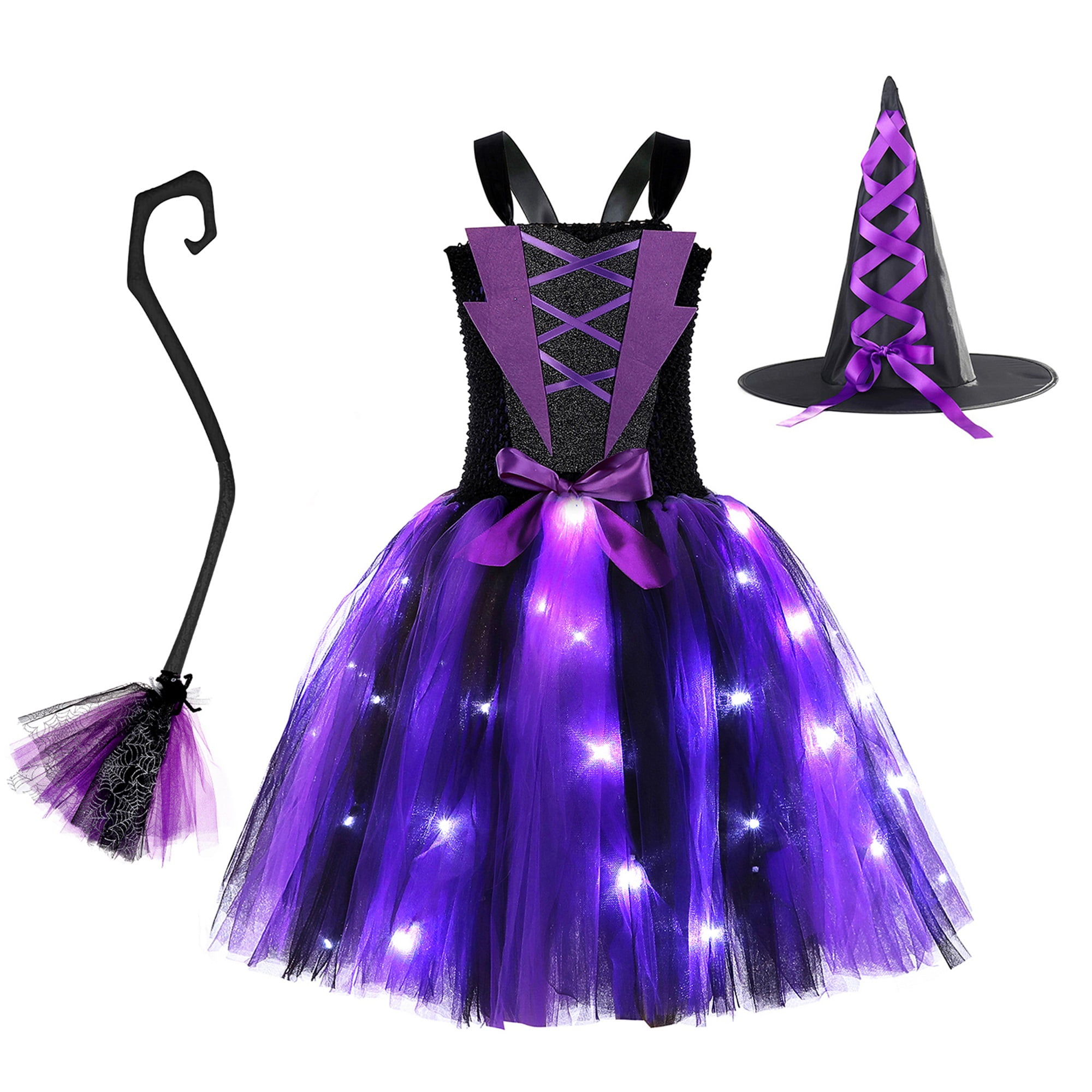 GXFC Little Girls Halloween Witch Dress Costume 2 3 4 5 6 7 8T Kids gxfc-little-girls-halloween-witch-dress-costume-2-3-4-5-6-7-8t-kids