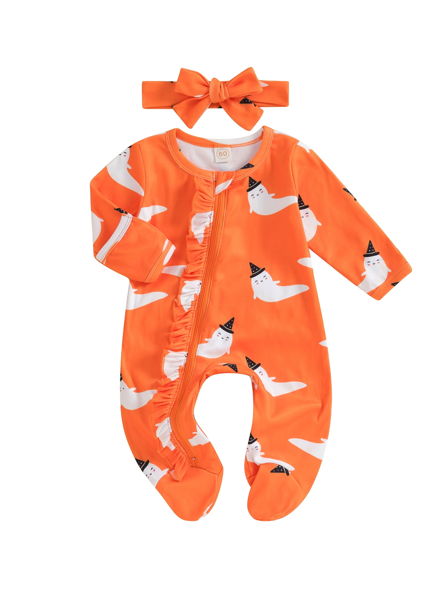 GXFC Preemie Girls Halloween Onesie Clothes 3M 6M Newborn Girls Long ...