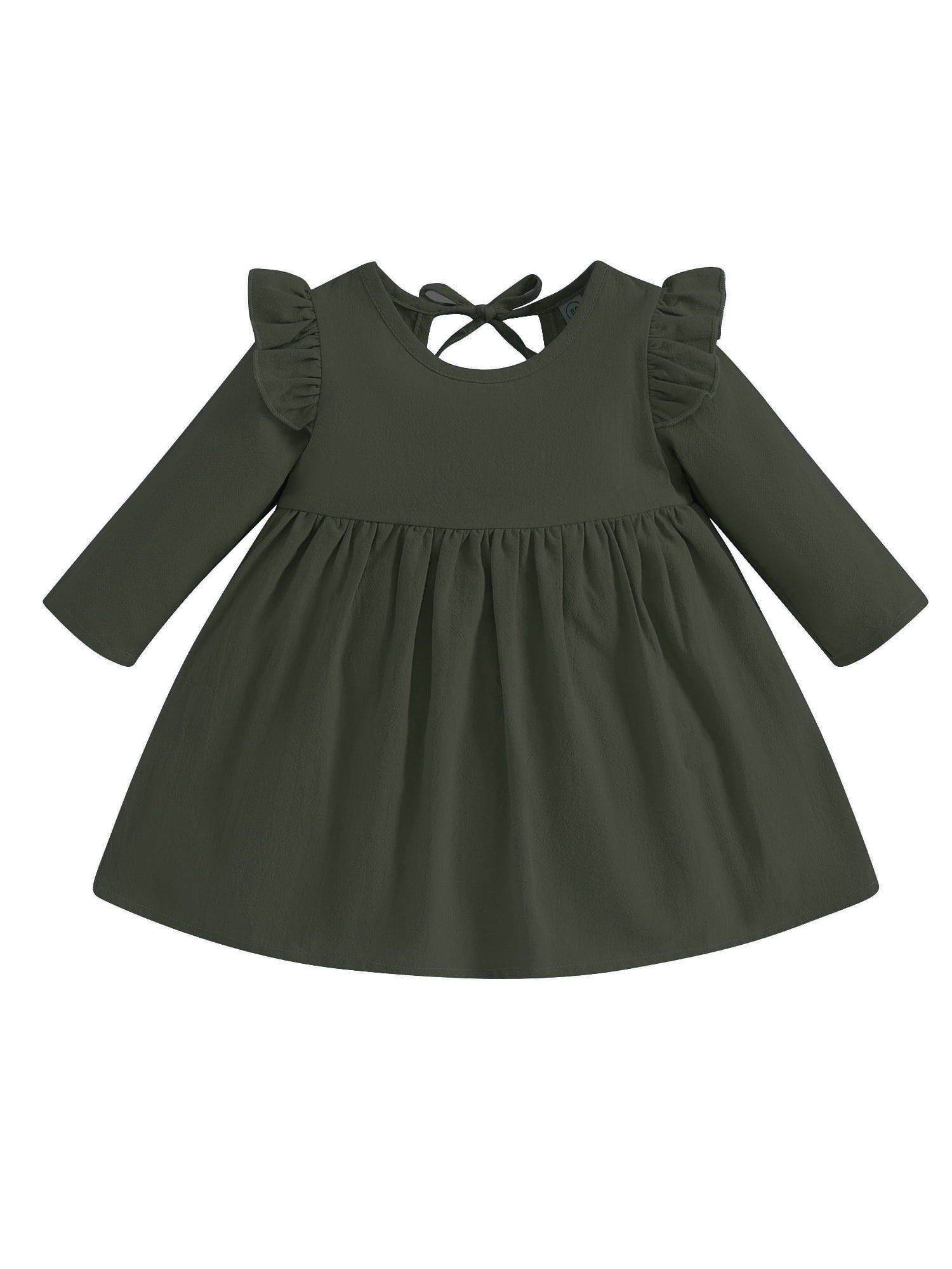 GXFC Toddler Girls Fall Dress Clothes 6M 1T 2T 3T 4T Kids Girls Long ...