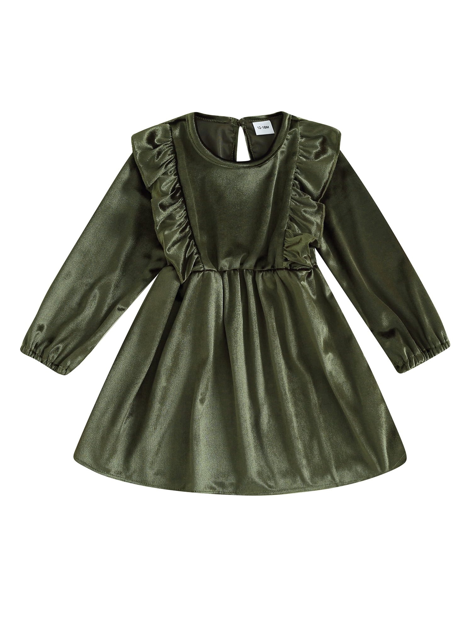 GXFC Toddler Girls Fall Dress Clothes 9M 1T 2T 3T 4T Kids Girls Long Sleeve A-line Dress Spring ...