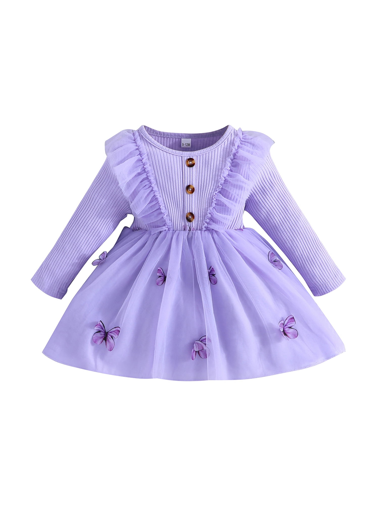 GXFC Toddler Girls Fall Princess Dress Clothes 6M 1T 2T 3T 4T Kids ...