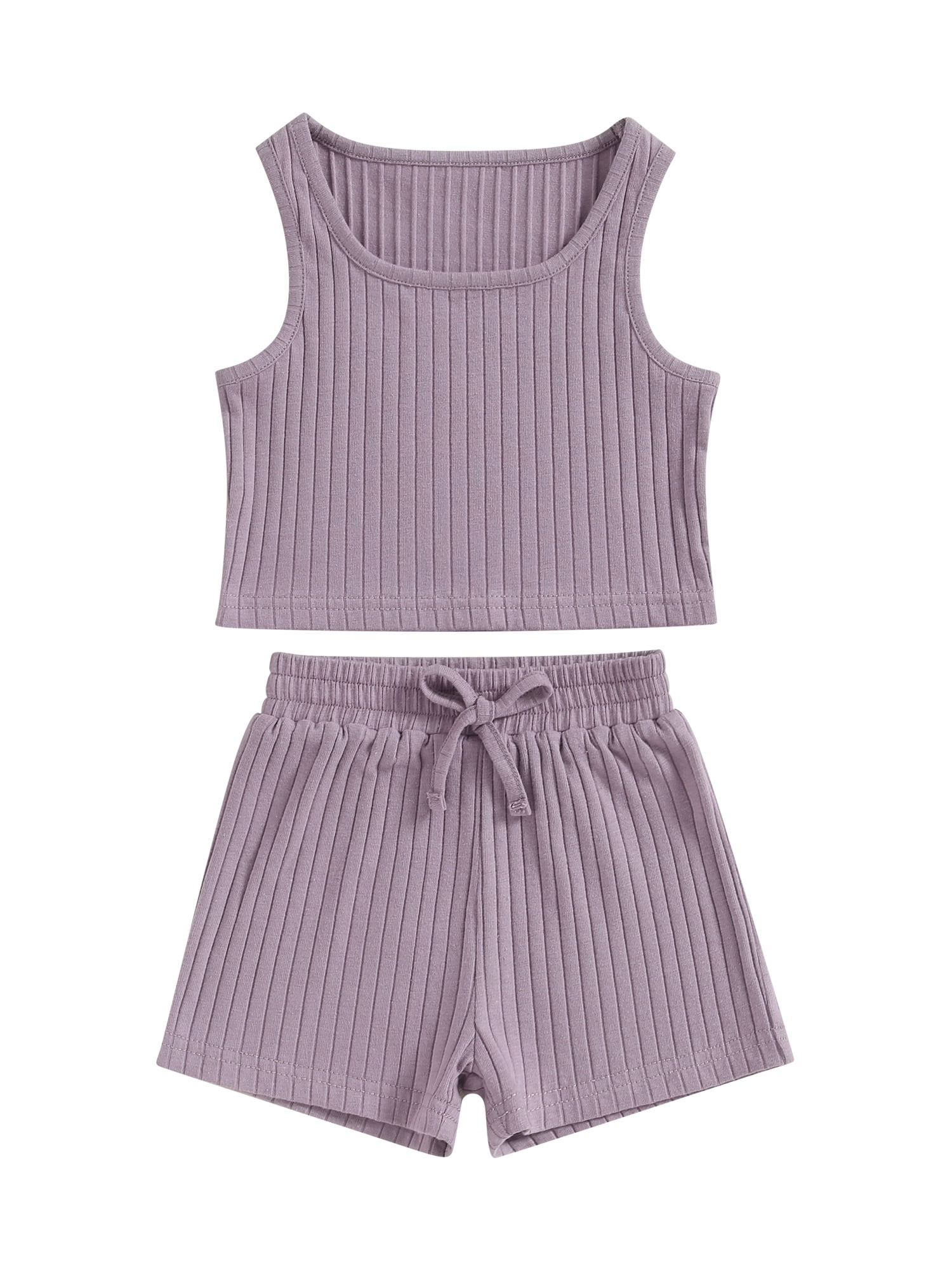 GXFC Toddler Girls Ribbed Shorts Outfits 6M 12M 18M 2T 3T 4T Kids Girls ...