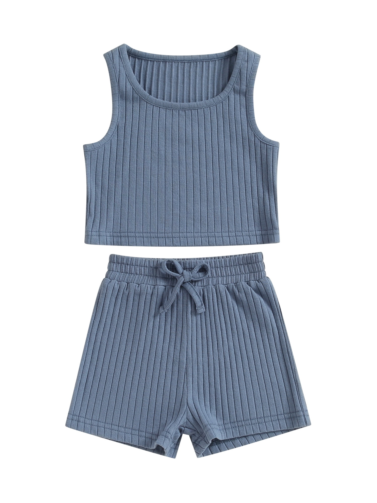 GXFC Toddler Girls Ribbed Shorts Outfits 6M 12M 18M 2T 3T 4T Kids Girls ...