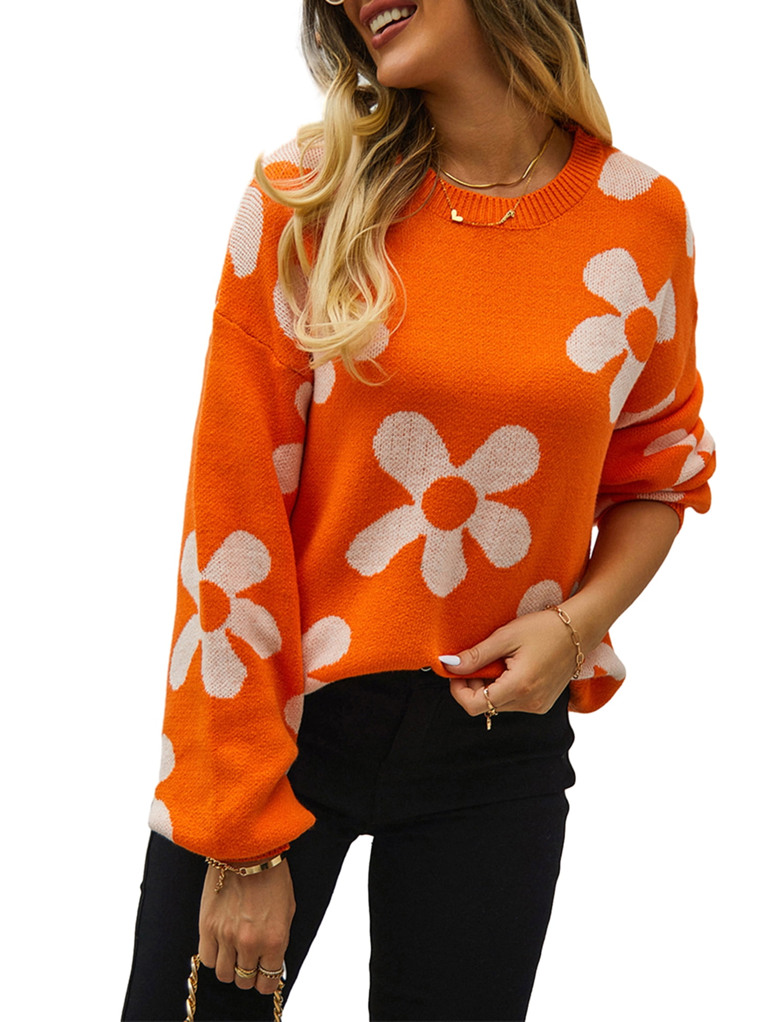 GXFC Women Teen Girls Juniors Sweater Casual Long Sleeve Oversized ...