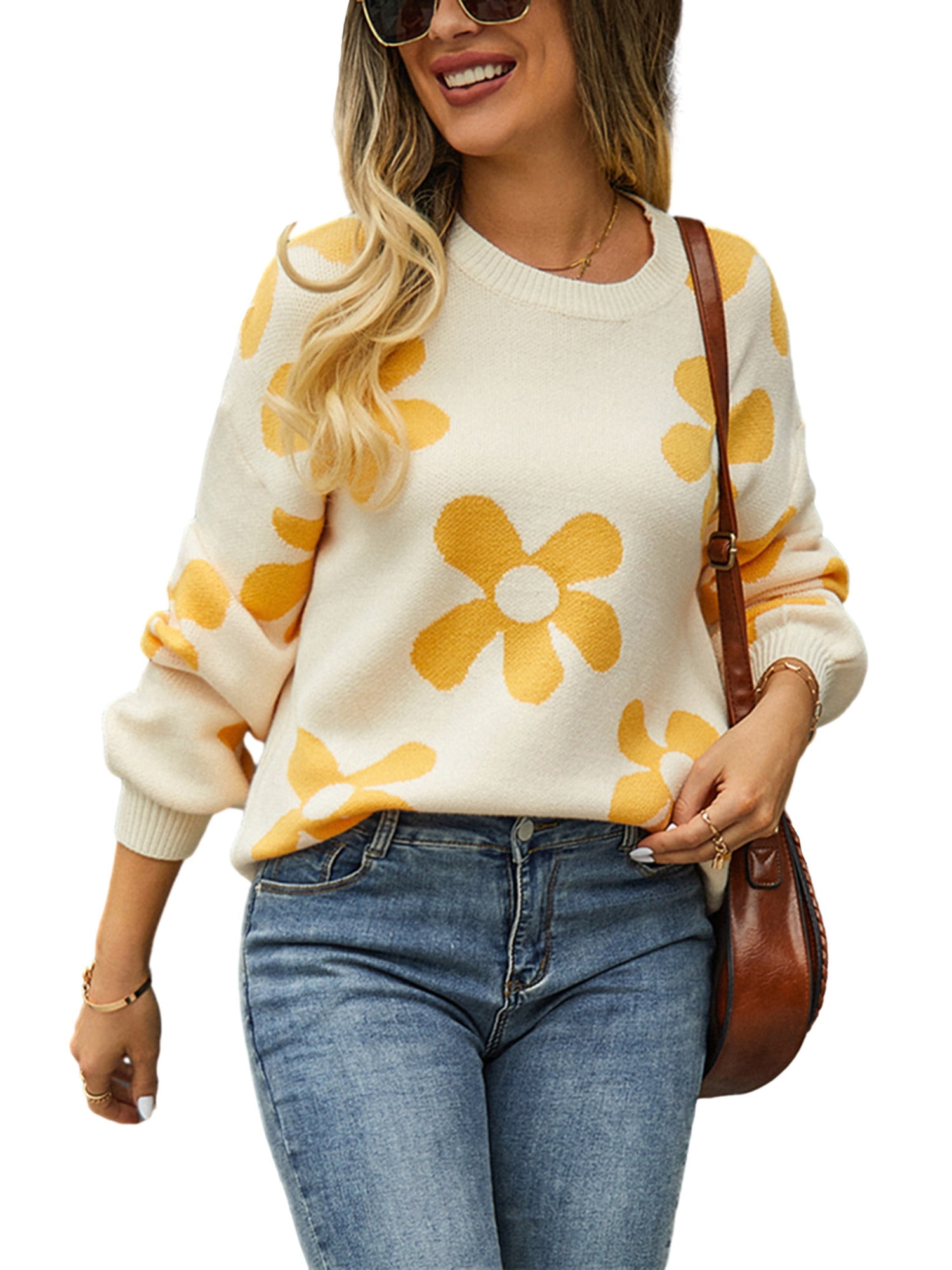 GXFC Women Teen Girls Juniors Sweater Casual Long Sleeve Oversized ...