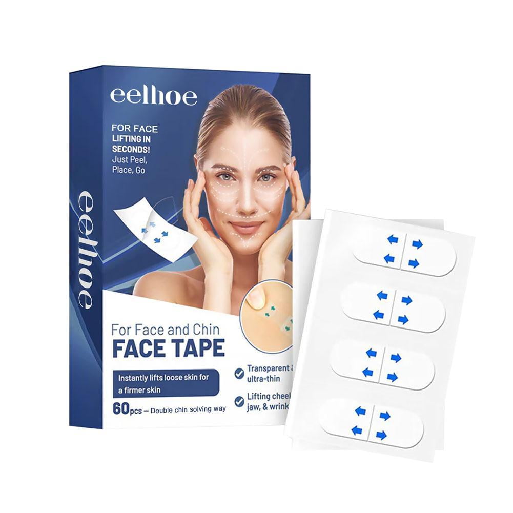 GXFCAI 60Pcs V Face Makeup Adhesive Tape Face Lift Tape Invisible Face ...